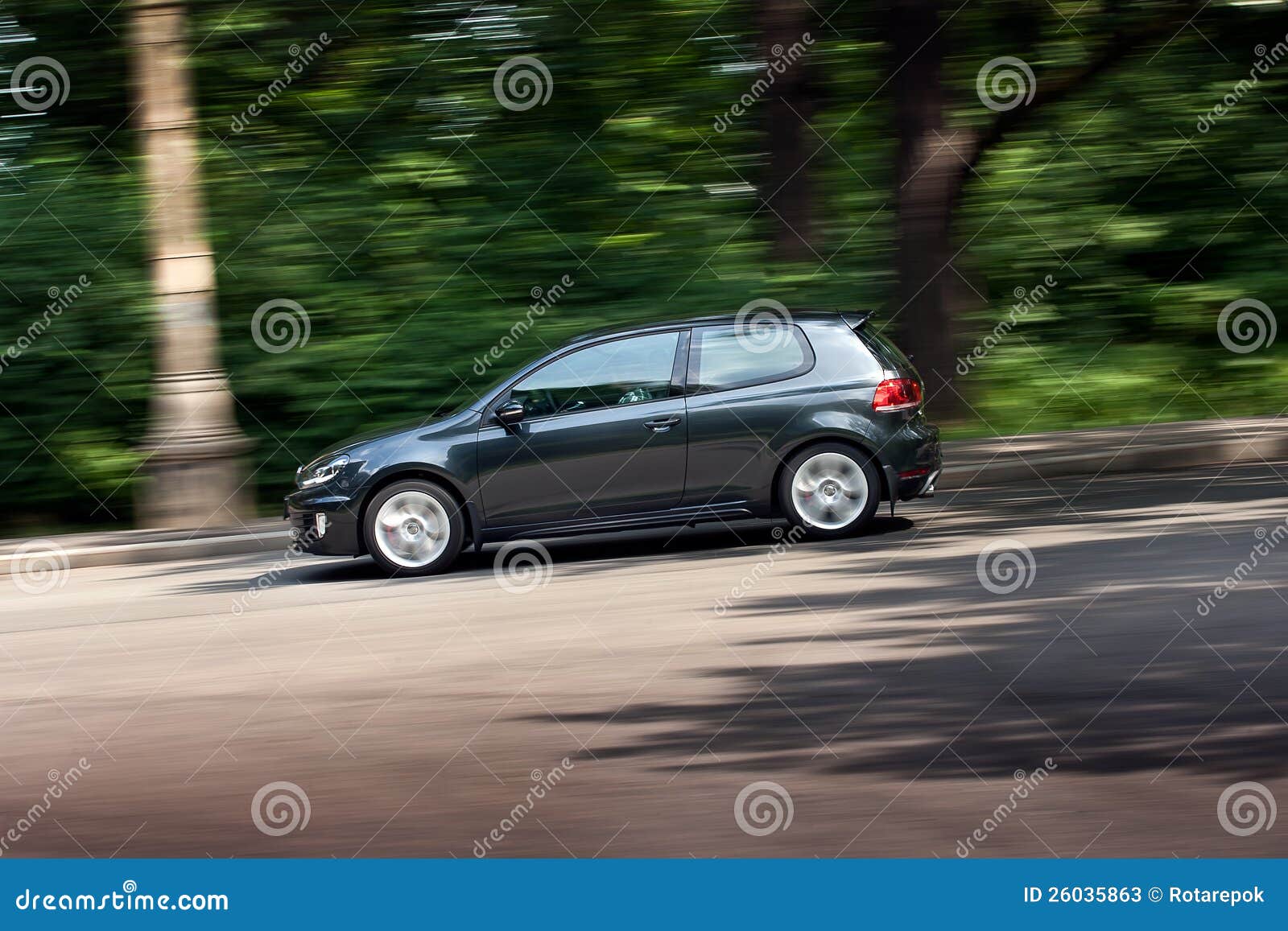Car moving on the road stock image. Image of family, perspective - 26035863