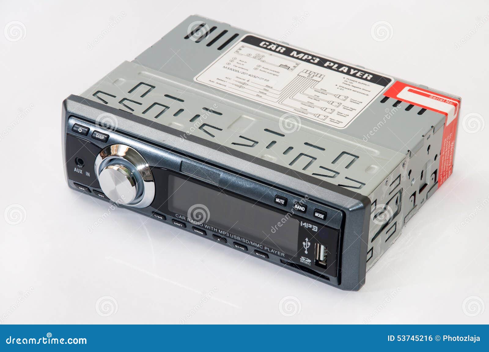 Car mp3 radio player stock photo. Image of panel, audio - 53745216
