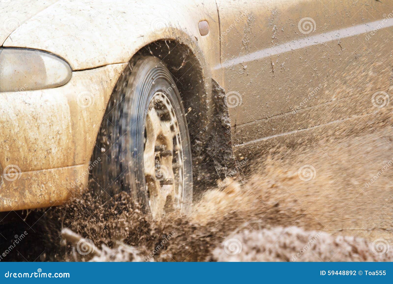 Car on muddy road stock photo. Image of extreme, drive - 59448892