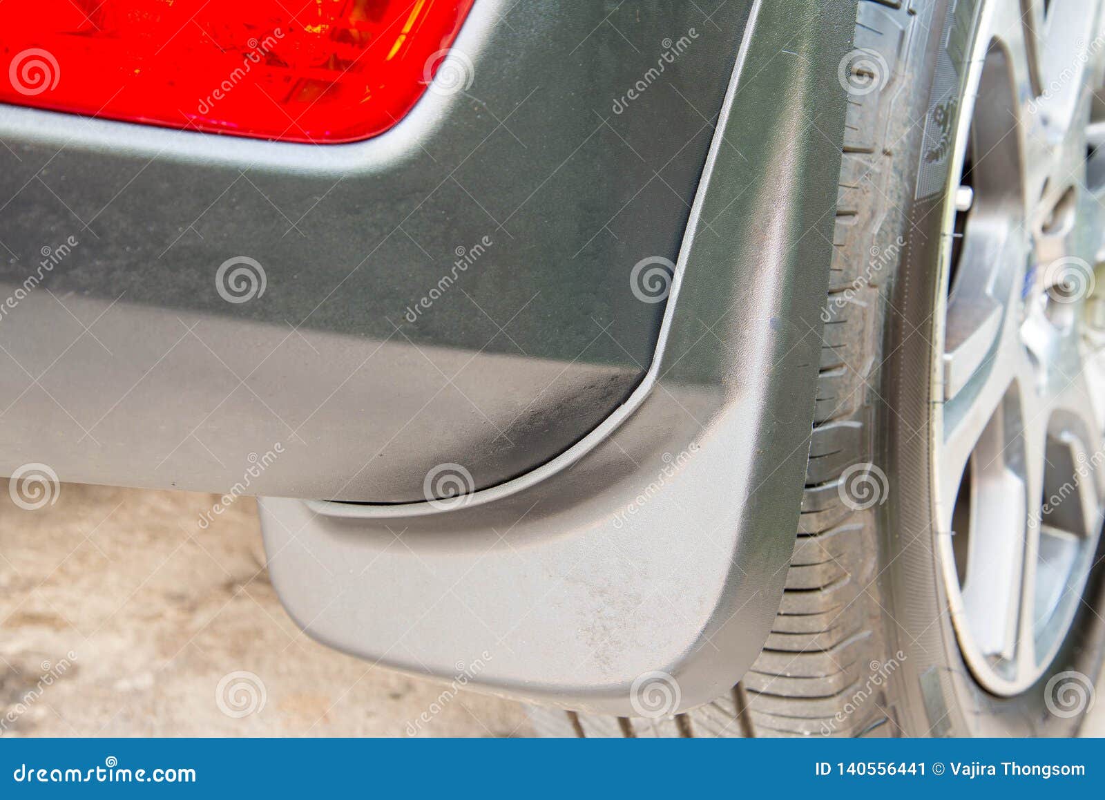 Car Mudgaurd, Mudflap on Rear Wheels Stock Image - Image of transport ...
