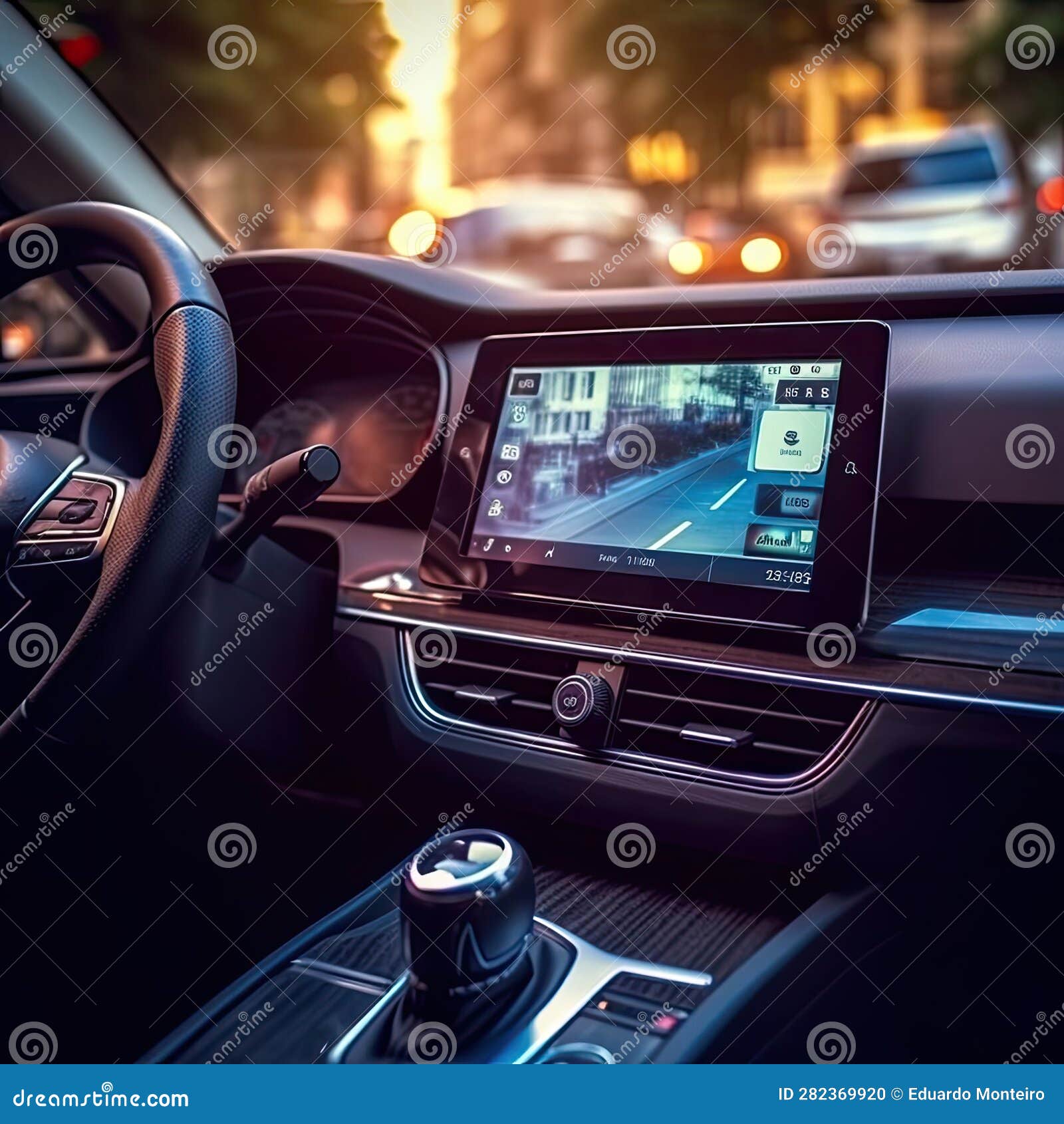 A car multimedia system stock illustration. Illustration of control ...