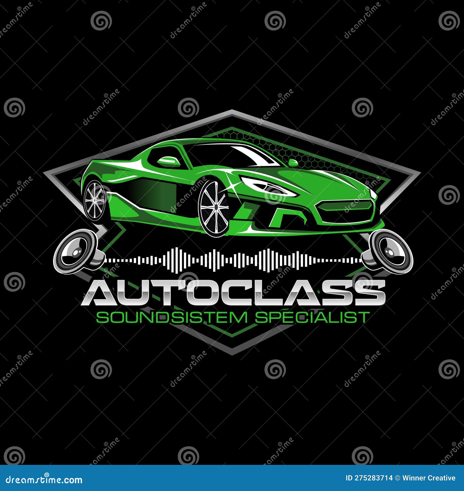 Car Music and Audio Logo Design Illustration Vector Stock Vector ...