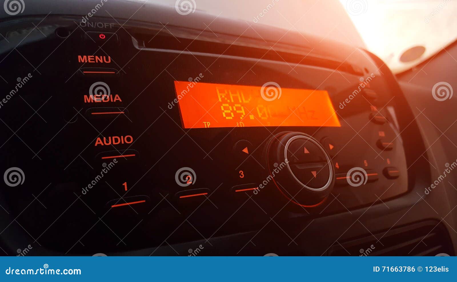 Car Music System stock photo. Image of indoors, automobile - 71663786