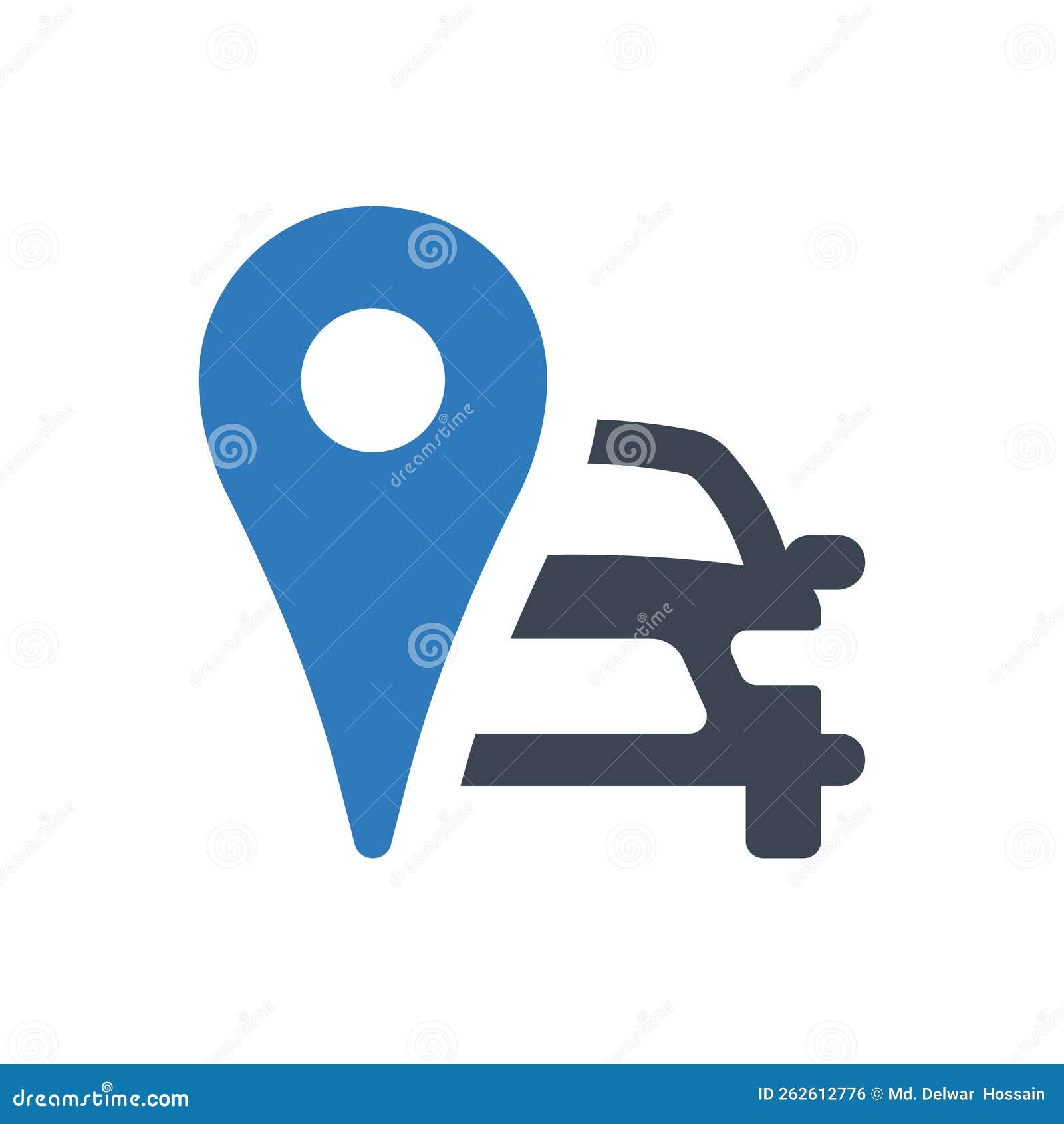 Car navigation icon stock vector. Illustration of sign - 262612776