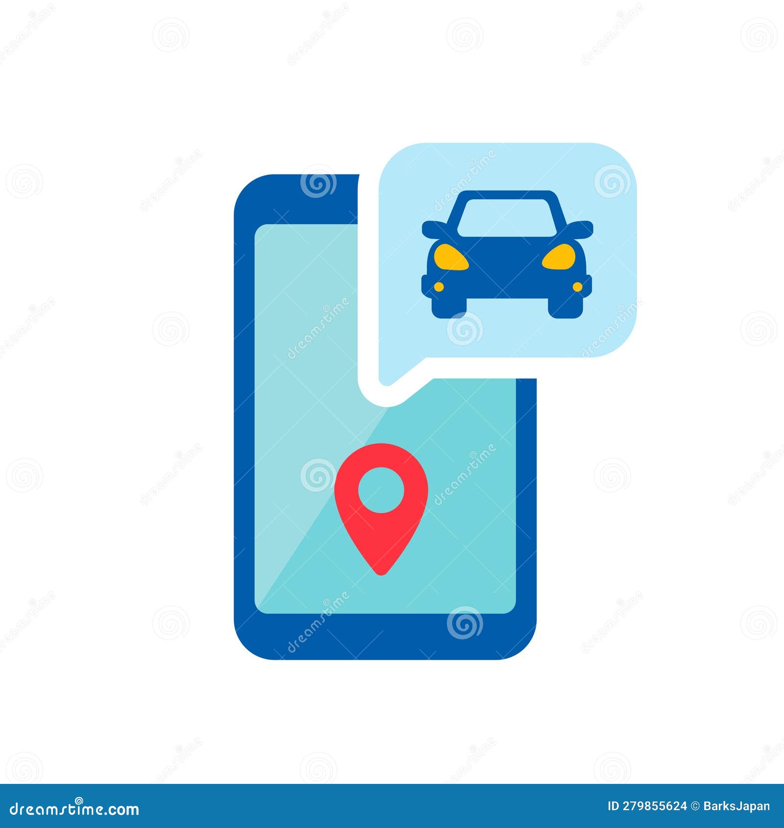 Car Navigation System Vector Illustration Stock Vector - Illustration ...