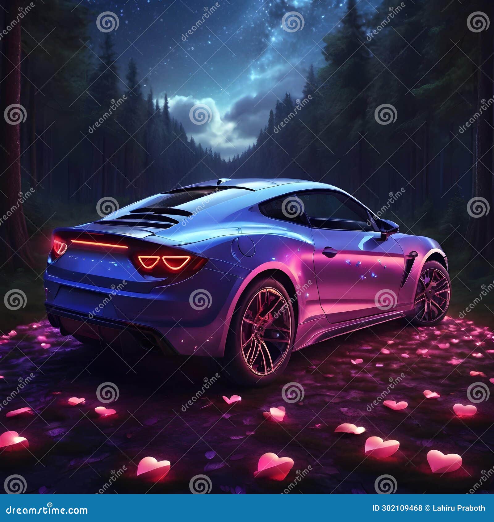 Car at Night, Car in Night, Blue Car, Sport Car, Race Car Stock Photo ...