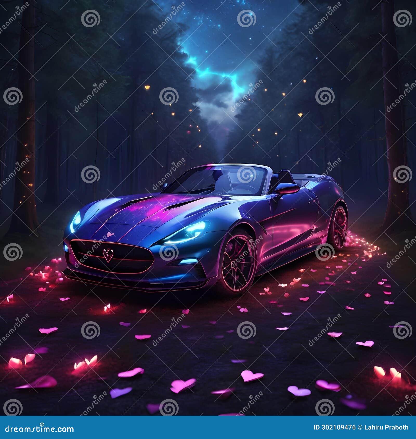 Car at Night, Car in Night, Blue Car, Sport Car, Race Car Stock Photo ...