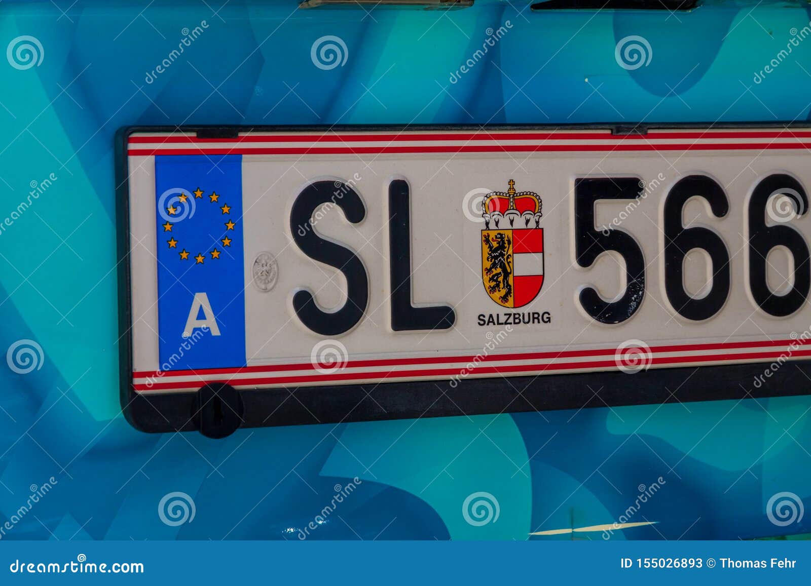 A Car Number Plate from Austria Editorial Stock Photo - Image of ...