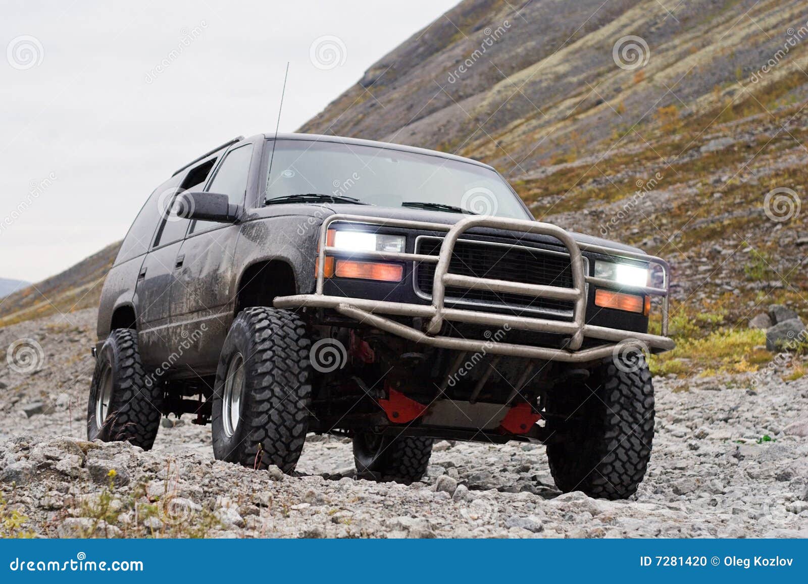 Car Off-road on Mountain Background Stock Photo - Image of journey ...