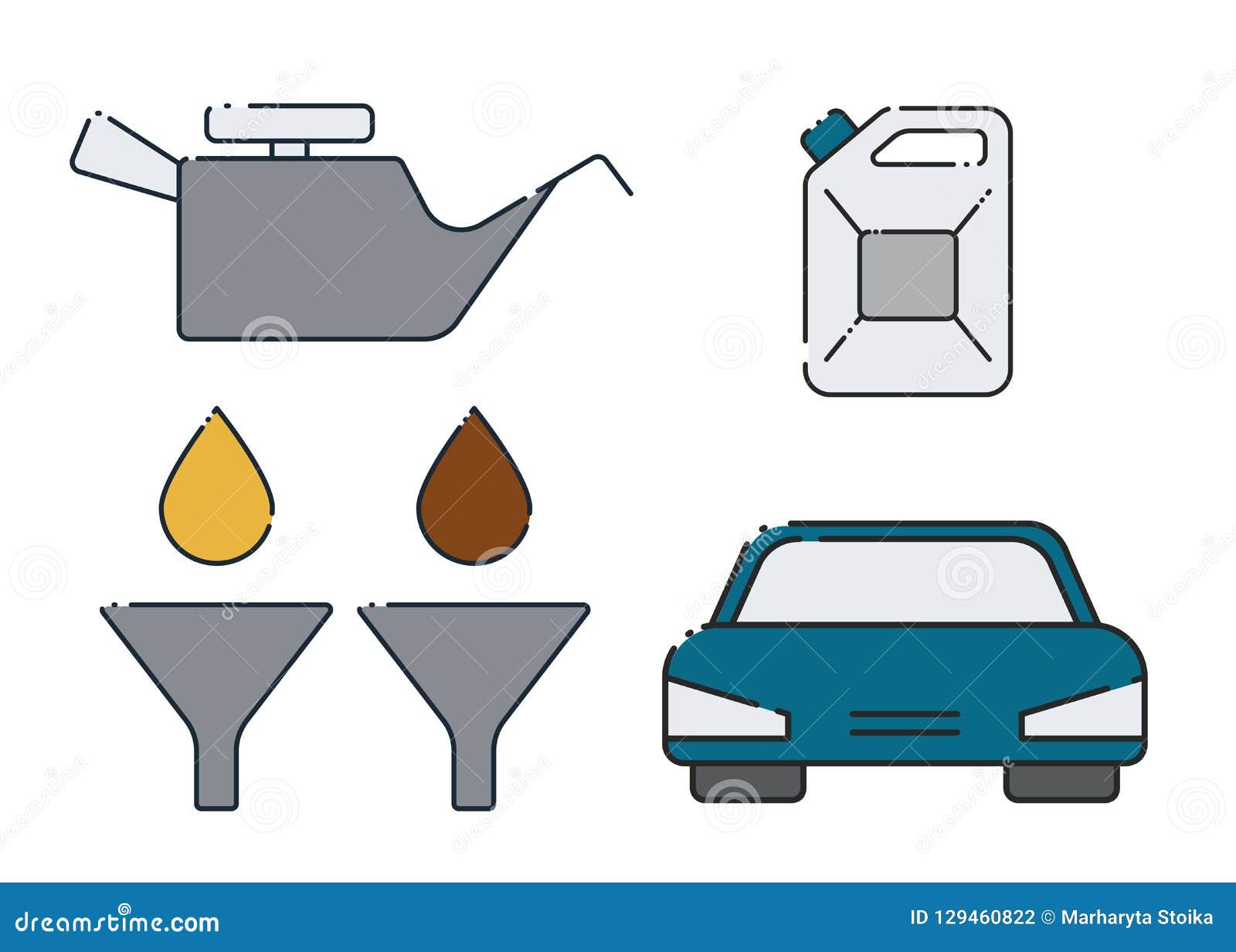 Car oil change design. stock vector. Illustration of icon - 129460822