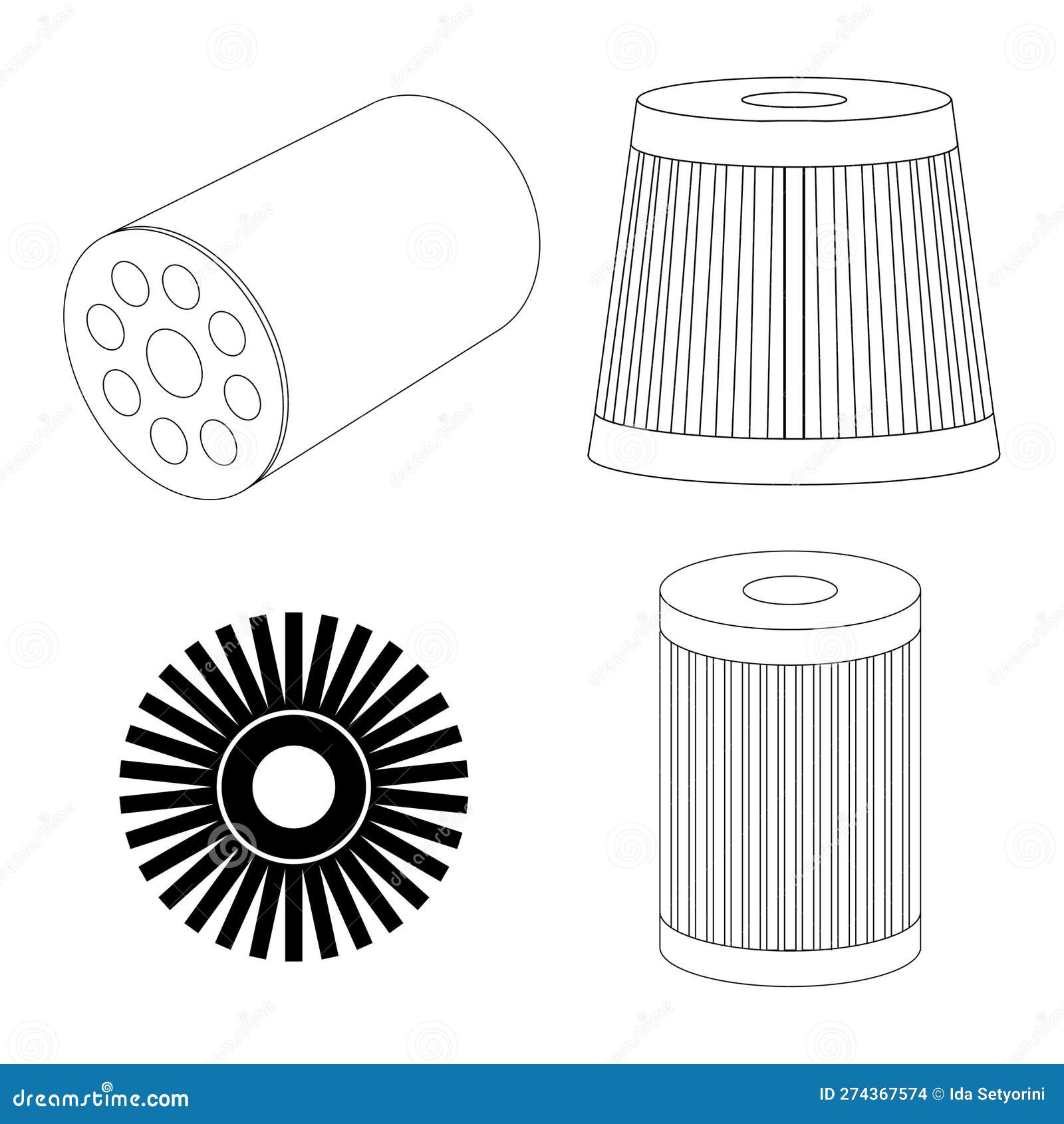 Car oil filter icon vector stock illustration. Illustration of ...