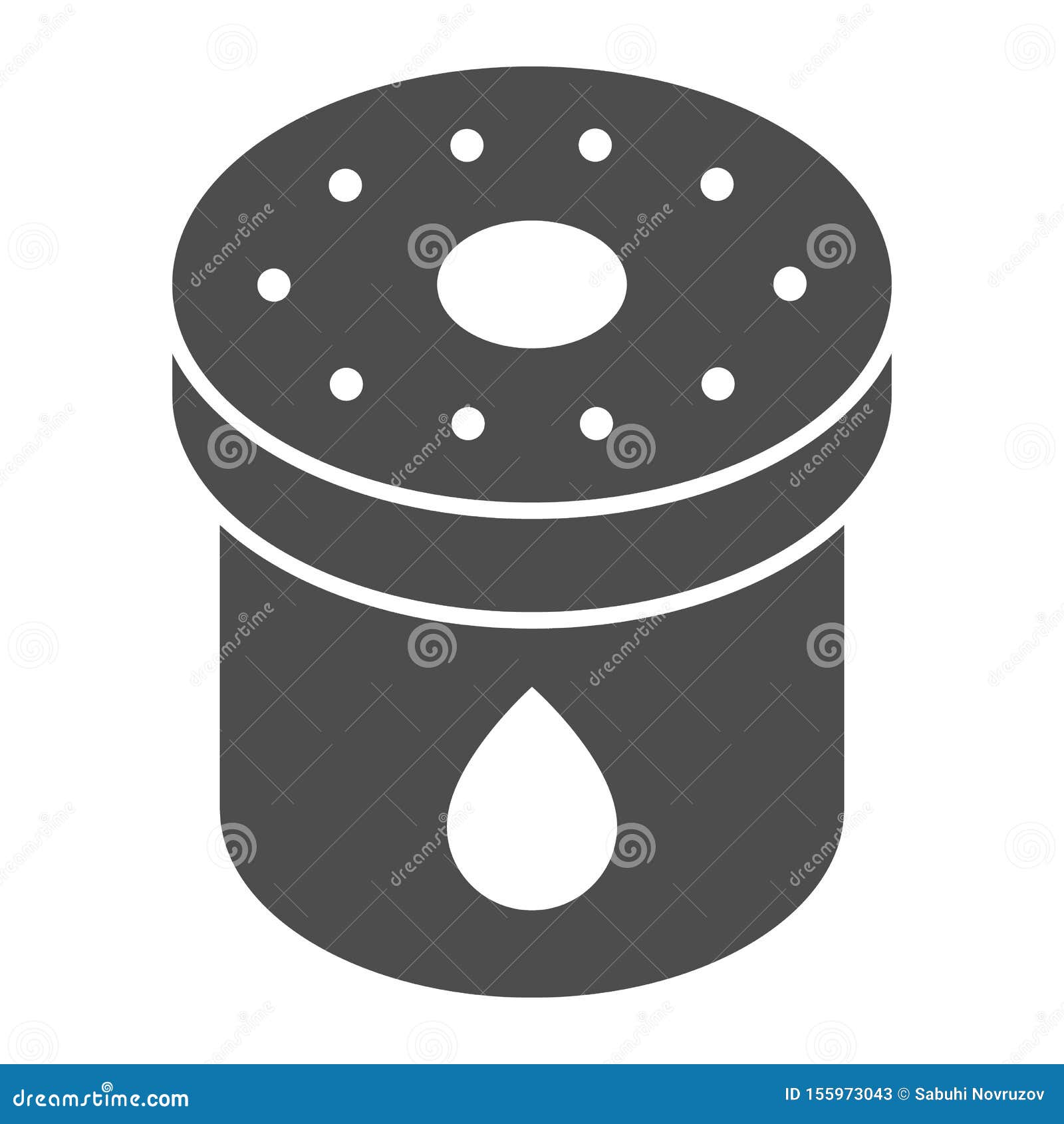 Car Oil Filter Solid Icon. Automobile Filter Liquid Vector Illustration ...