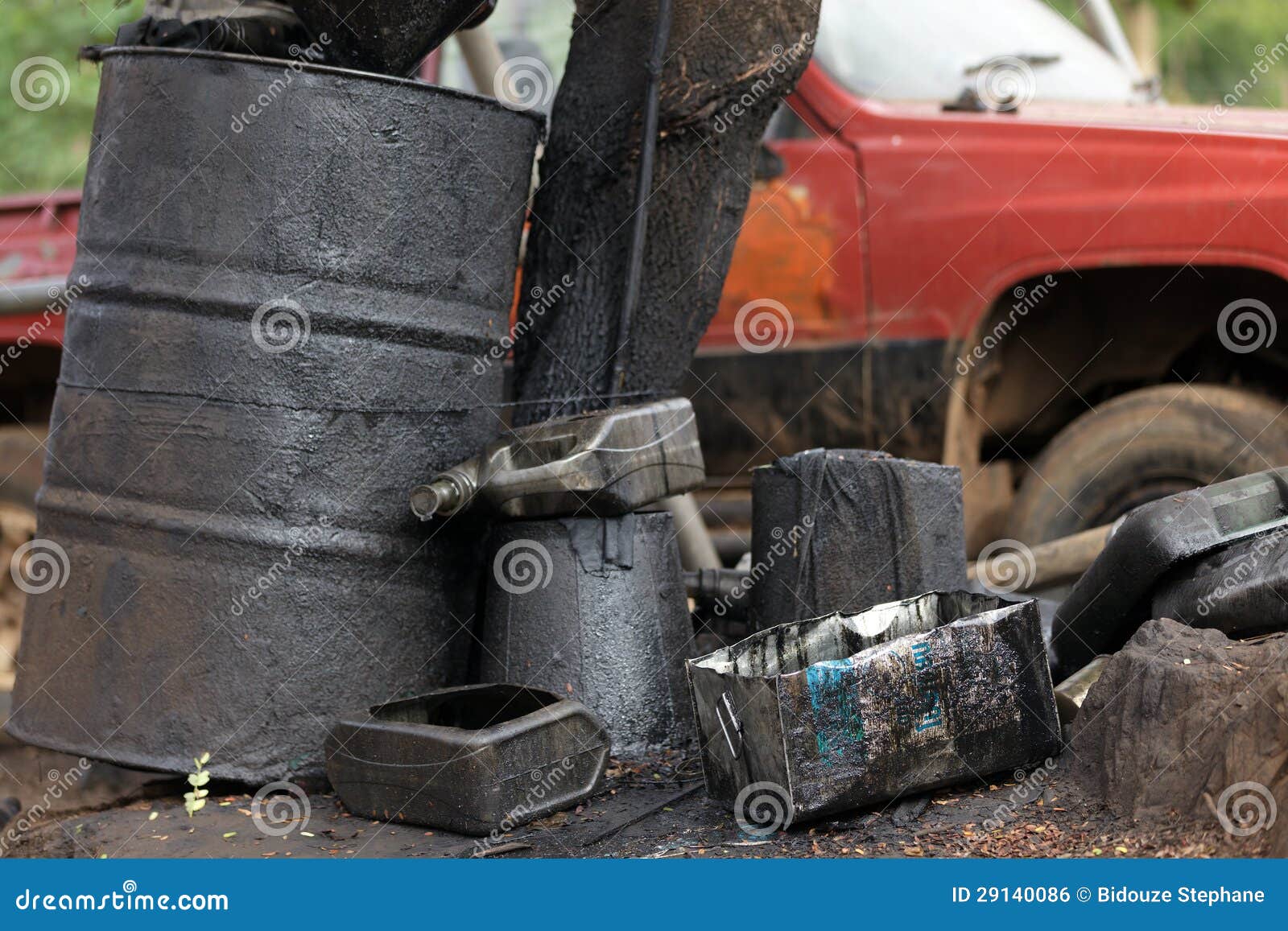 Car oil pollution stock photo. Image of danger, industrial - 29140086