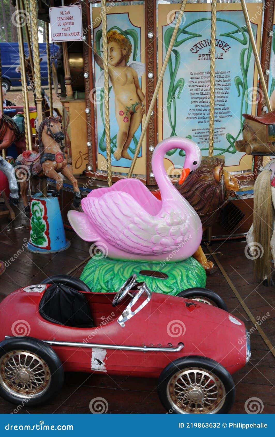 Car on an Old French Carousel Editorial Photography - Image of retro ...
