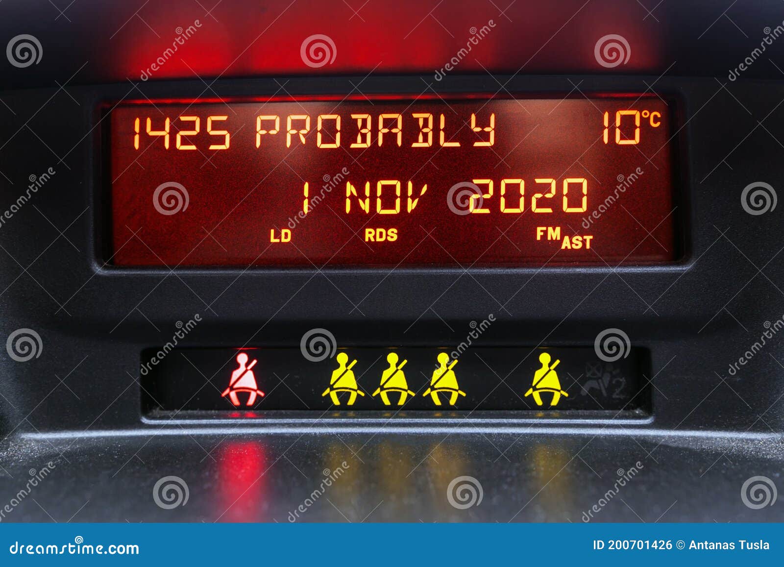 Car Onboard Computer Screen Stock Photo - Image of interior, driven ...