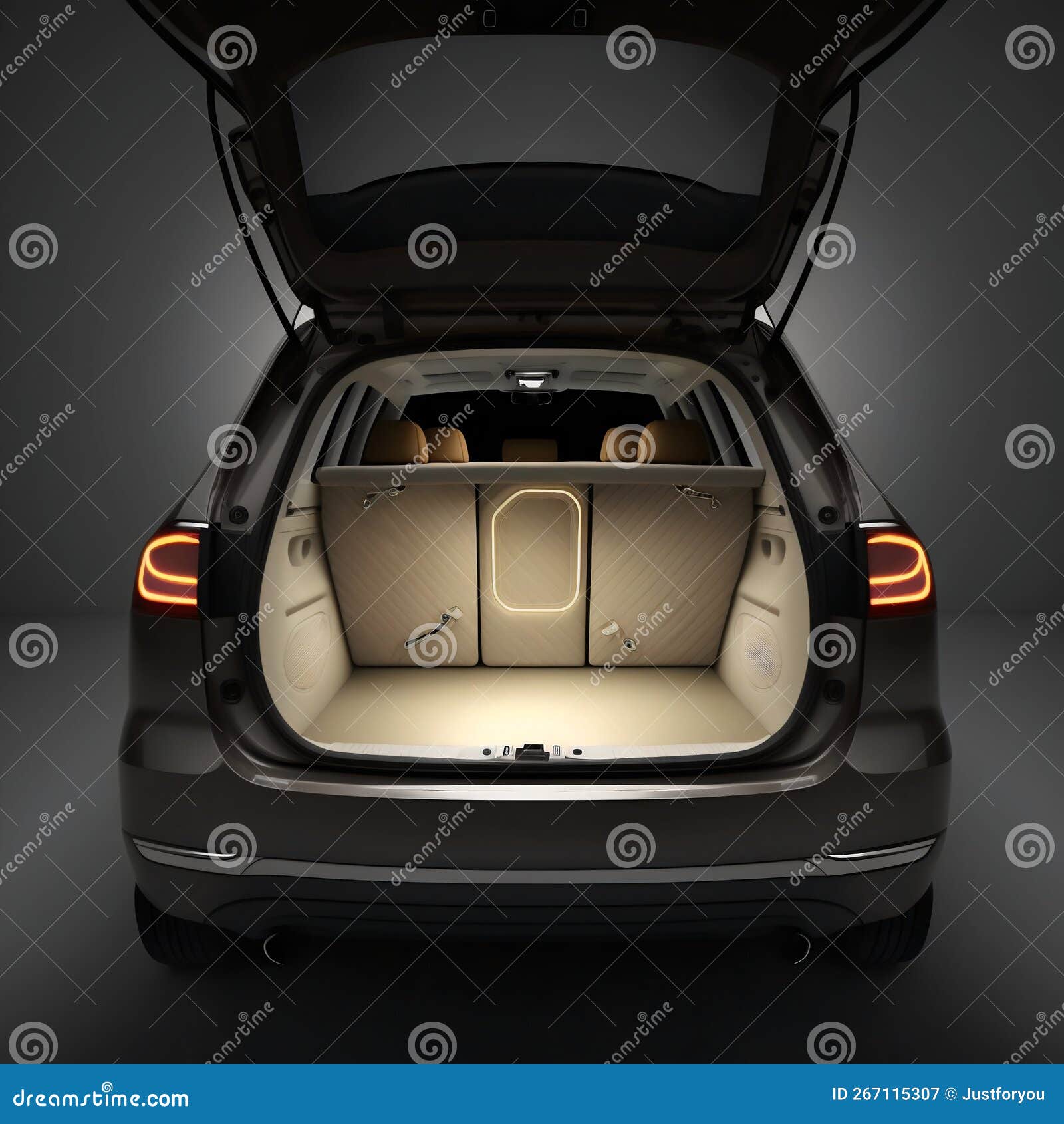 Car Open Empty Trunk. Generative AI Stock Illustration - Illustration ...