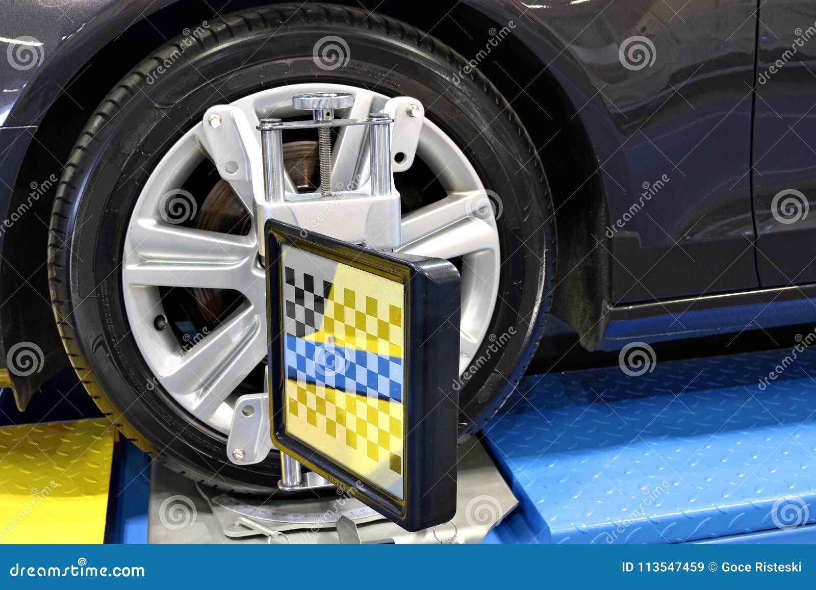 Car Optical Wheel Alignment Gauge Stock Image - Image of axis, mechanic ...