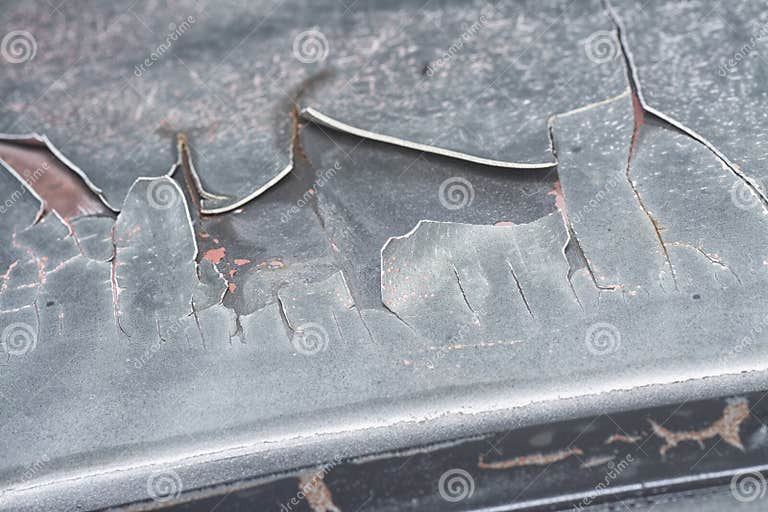 Car Paint Corrosion on the Surface of the Car Outer Body. Stock Photo ...