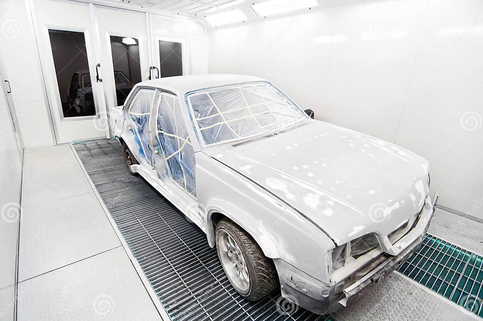 Car paint garage box stock image. Image of paint, body - 27803225