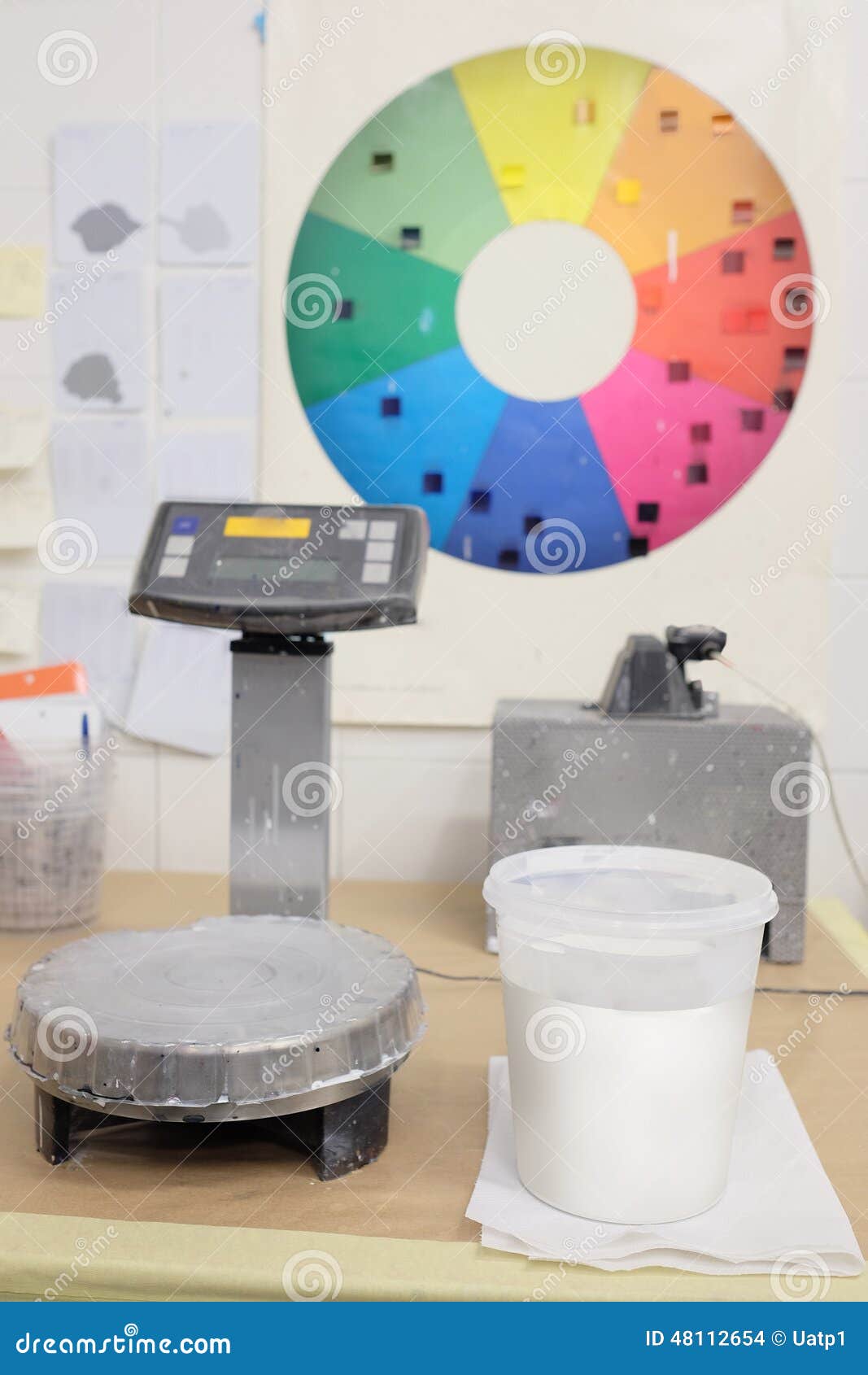 Car paint and scales stock photo. Image of occupation - 48112654