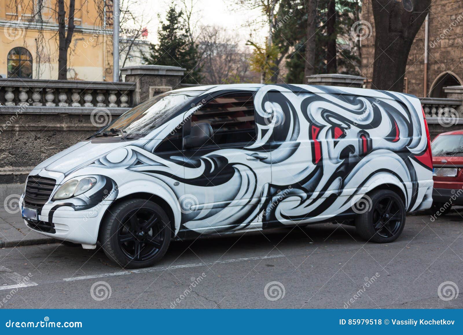 Car Painted by Street Artists - Graffiti Editorial Stock Photo - Image ...