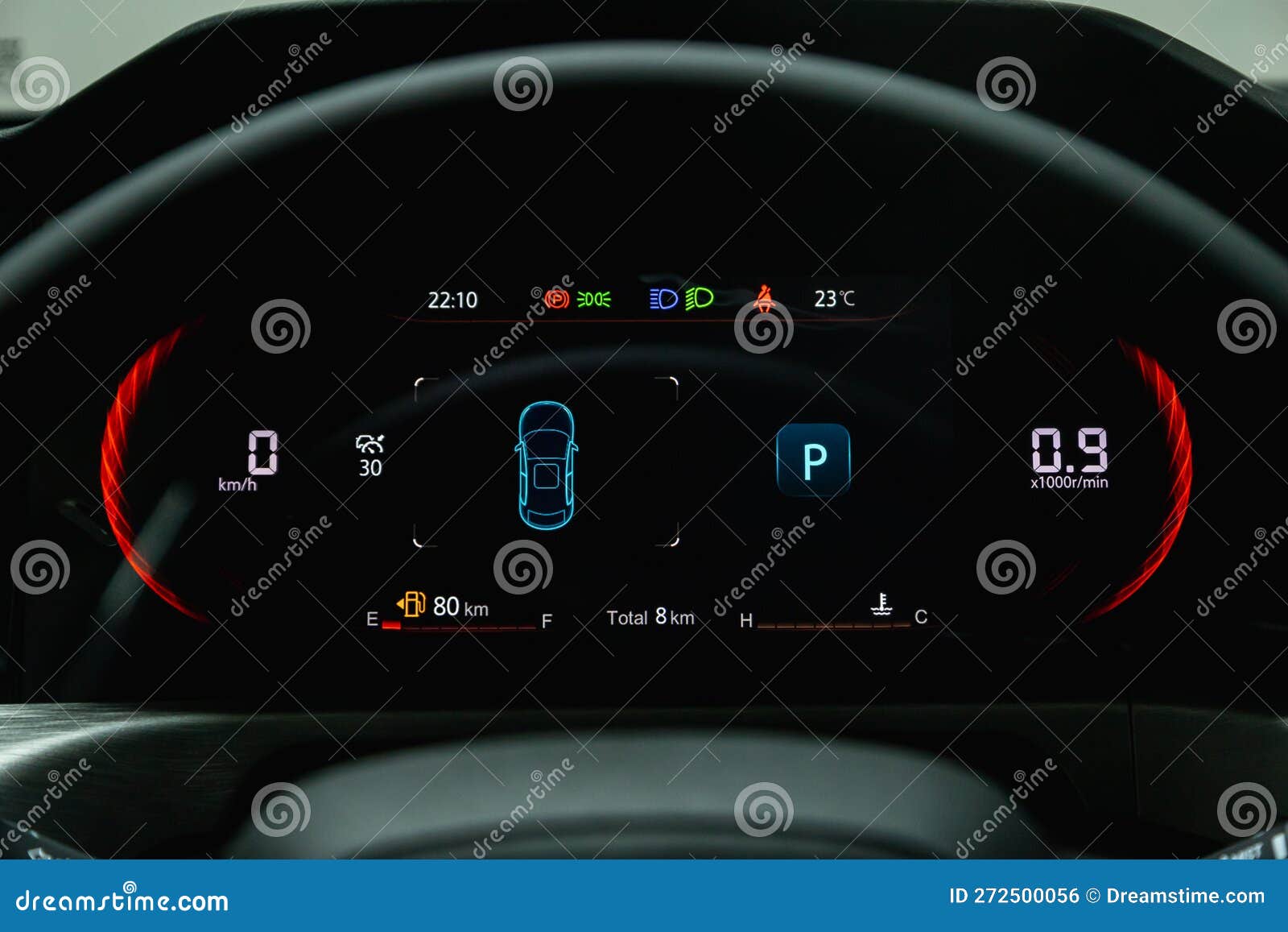 Car panel stock photo. Image of interior, pointer, display - 272500056