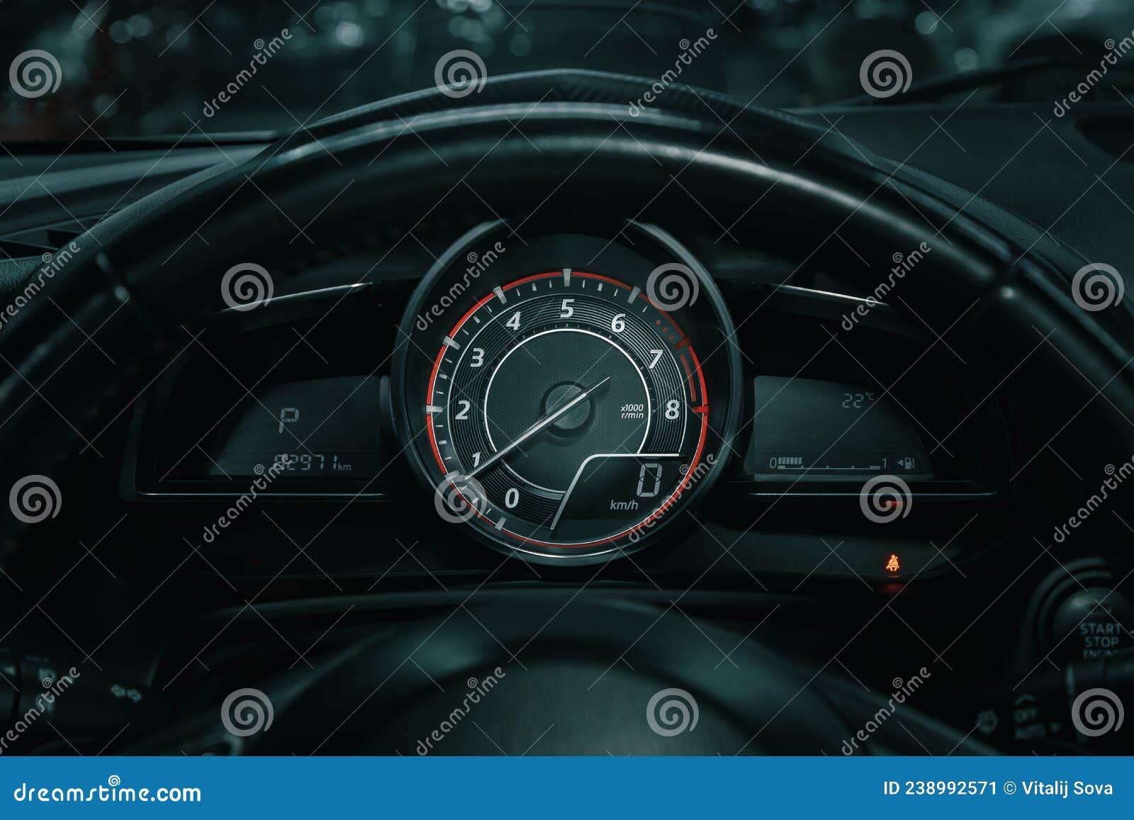 Car panel stock image. Image of light, circle, mileage - 238992571