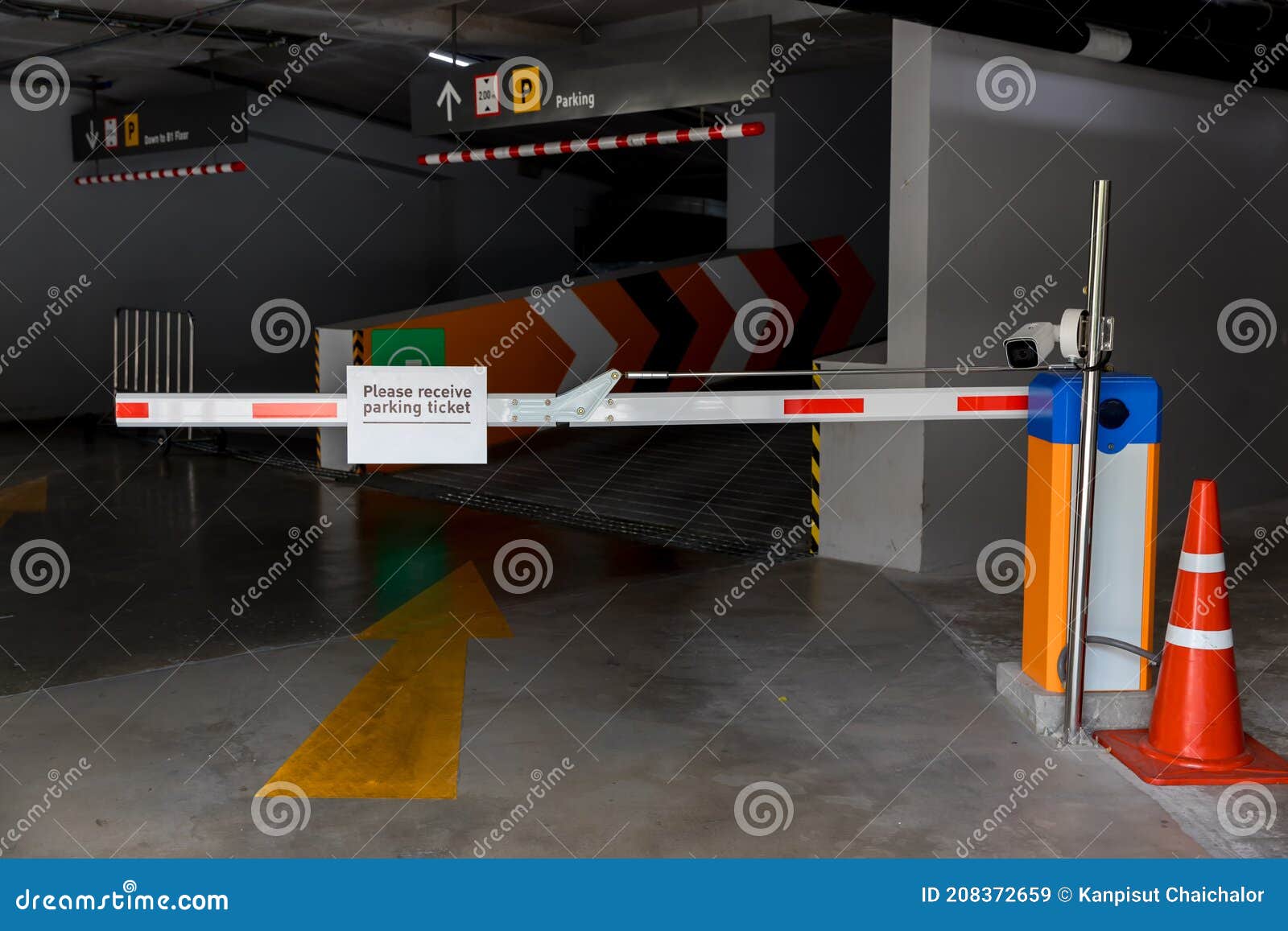 Car Park Barrier, Automatic Entry System. Security System for Building ...