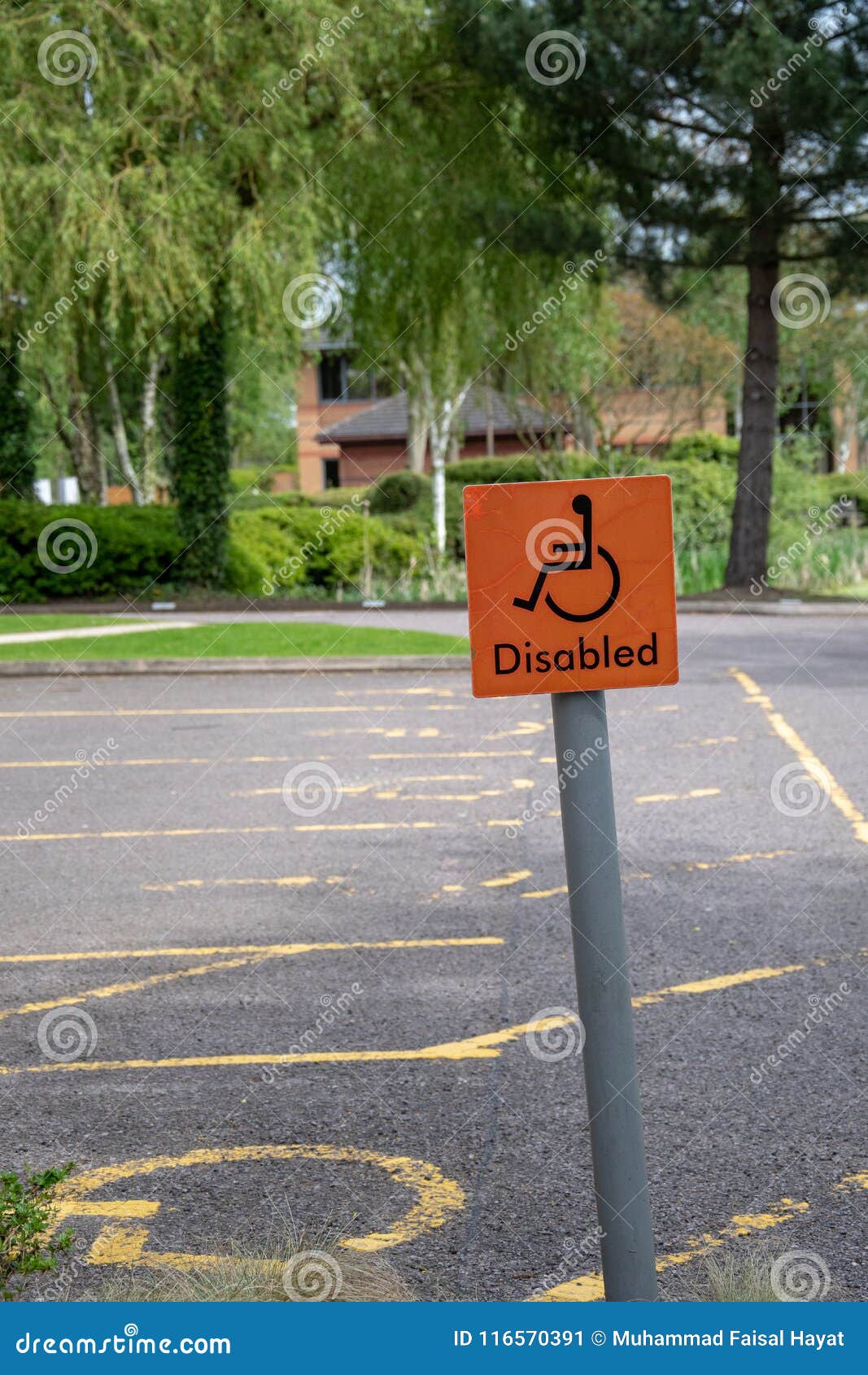 Car Park for Disable People, Signs Showing Access for Disable People ...