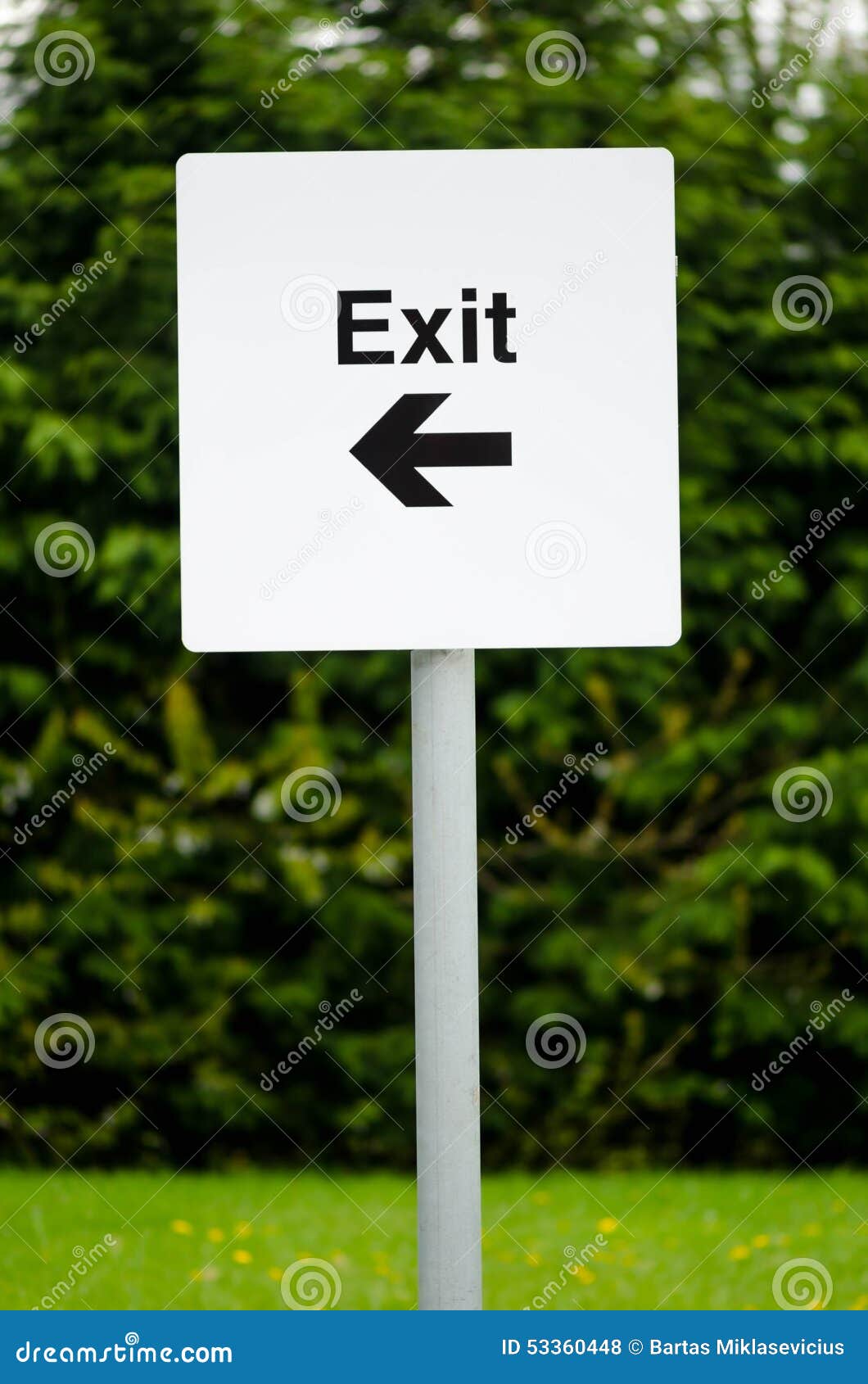 Car Park Exit Directional Sign Stock Photo - Image of indicator, path ...
