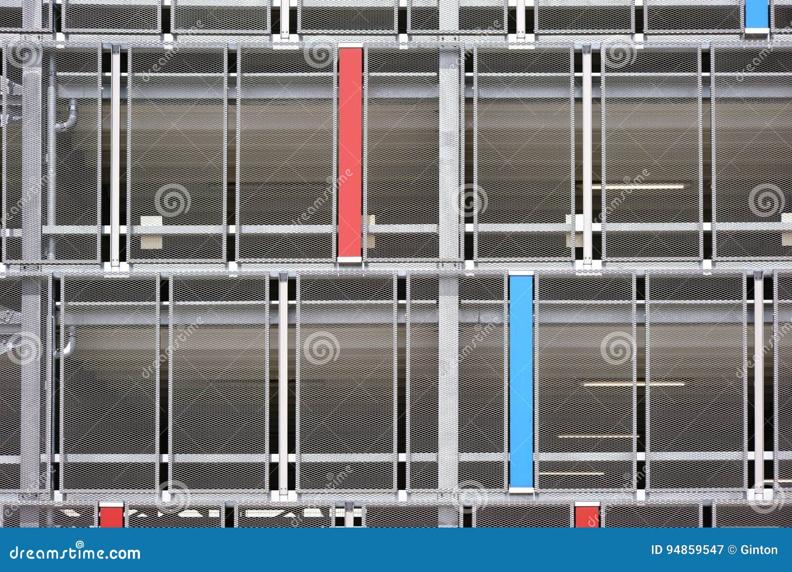 Car park with grid facade stock image. Image of architecture - 94859547