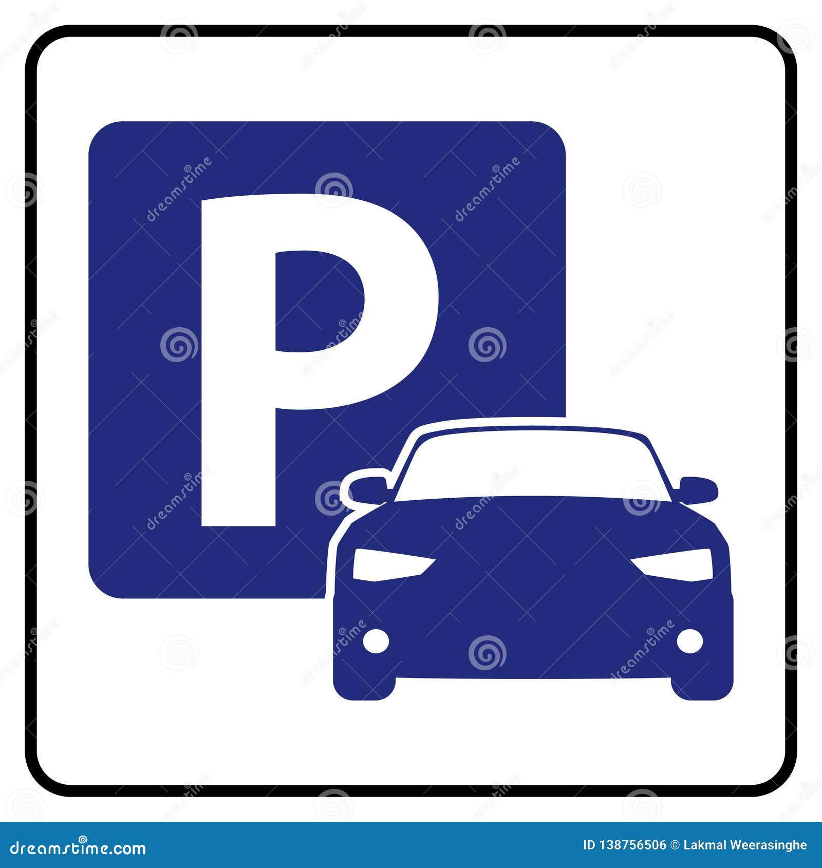 Car Park icon stock vector. Illustration of place, automobile - 138756506