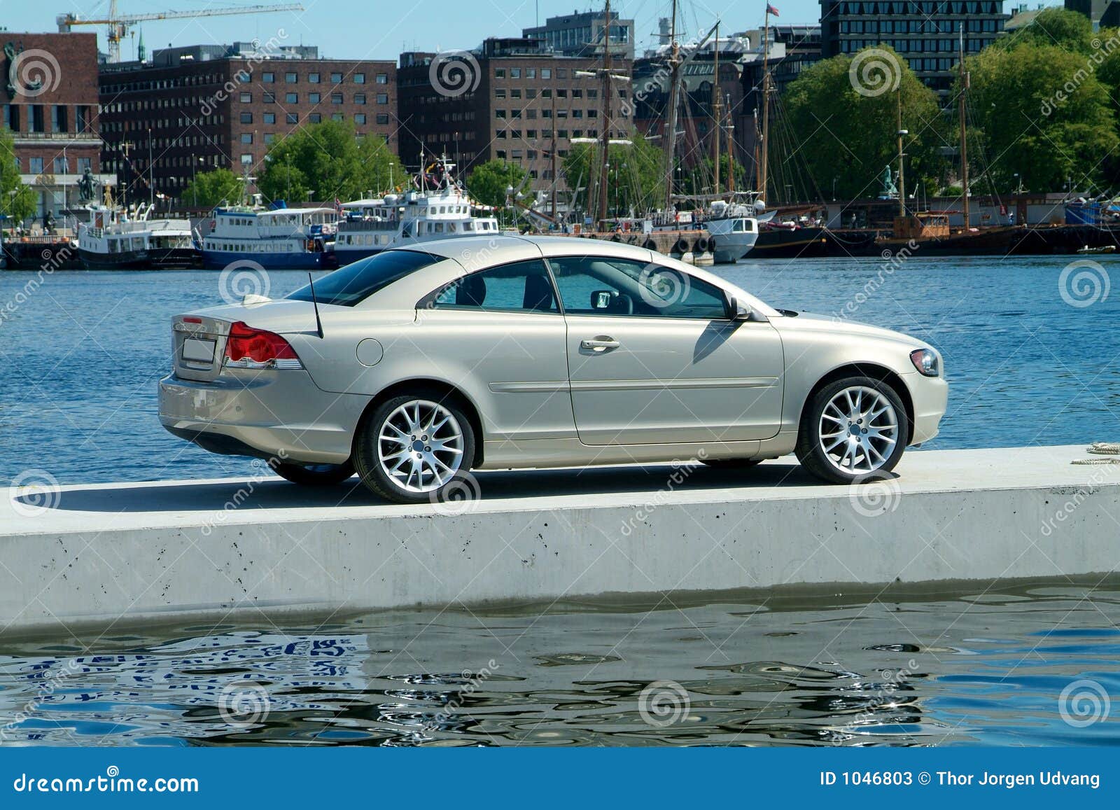 Car Parked on a Floating Pier Stock Image - Image of quay, sportscar ...