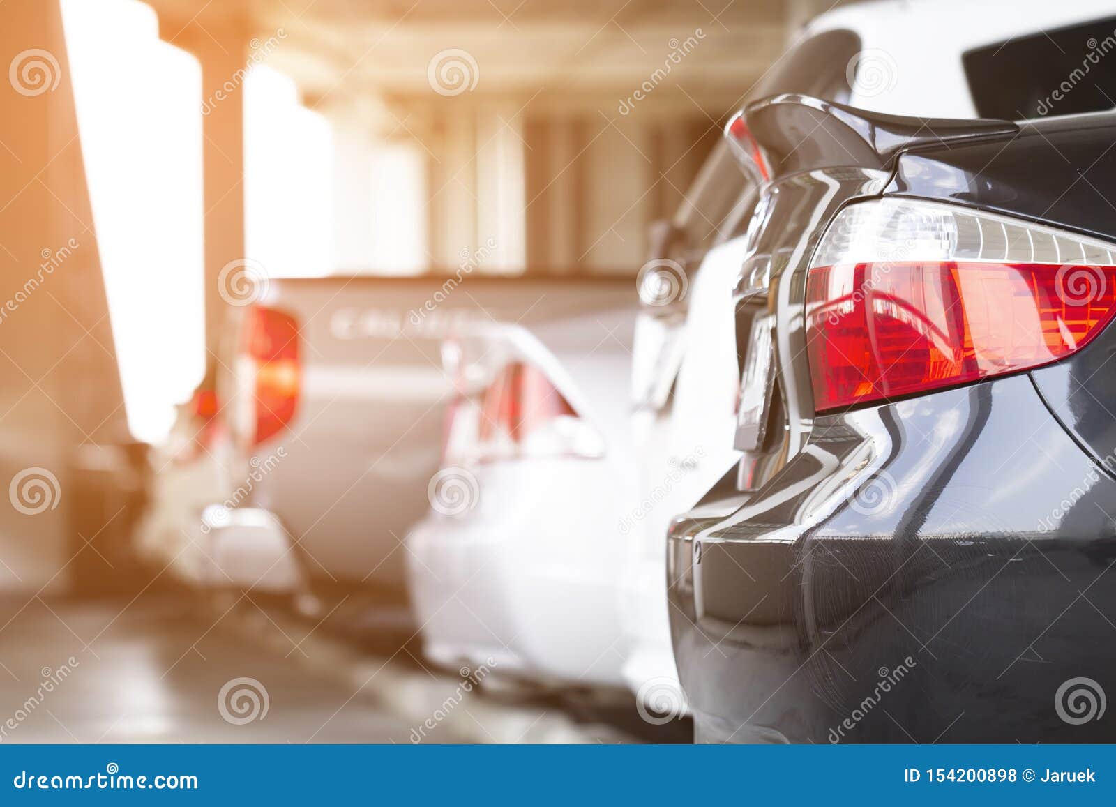 Car Parked Inside the Indoor Car Parking Lot Stock Photo - Image of ...