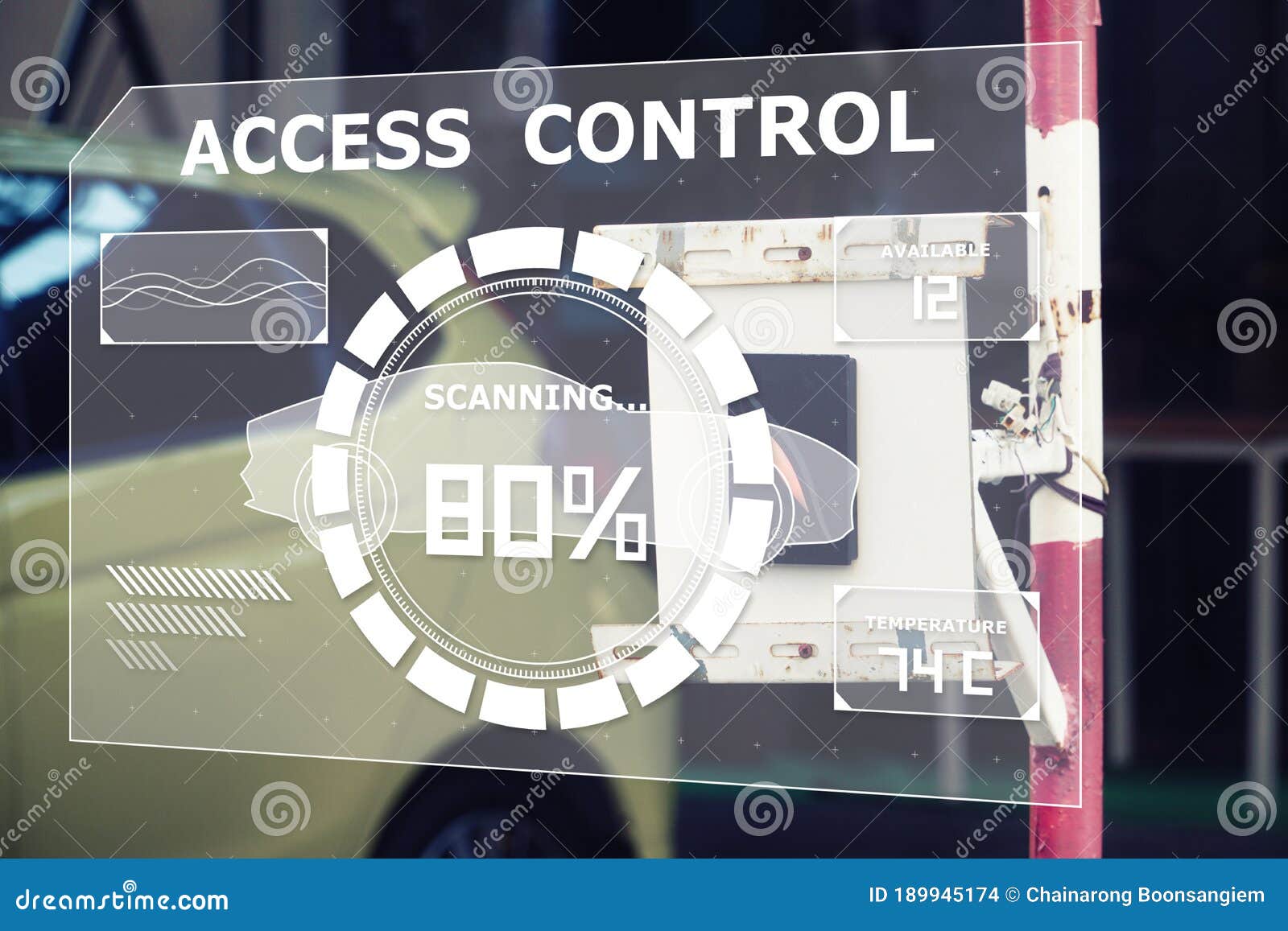 Car Parking Access Control stock illustration. Illustration of entrance ...