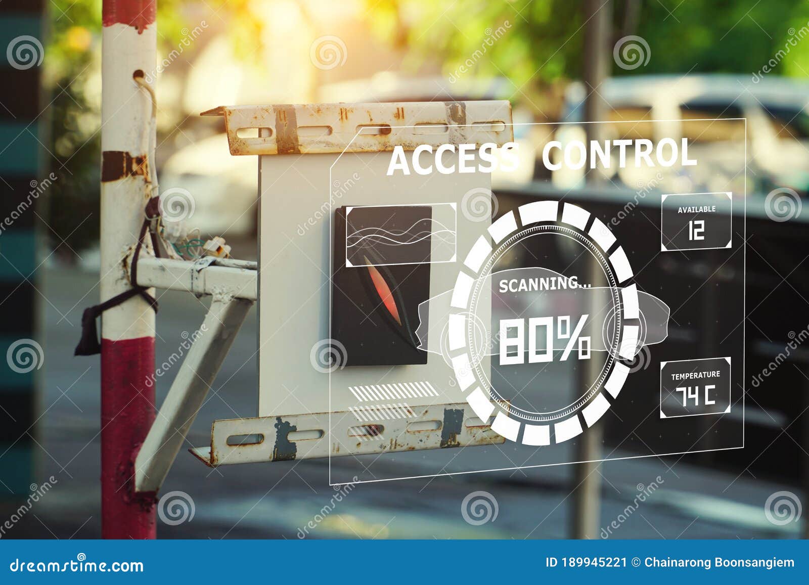 Car Parking Access Control stock illustration. Illustration of internet ...
