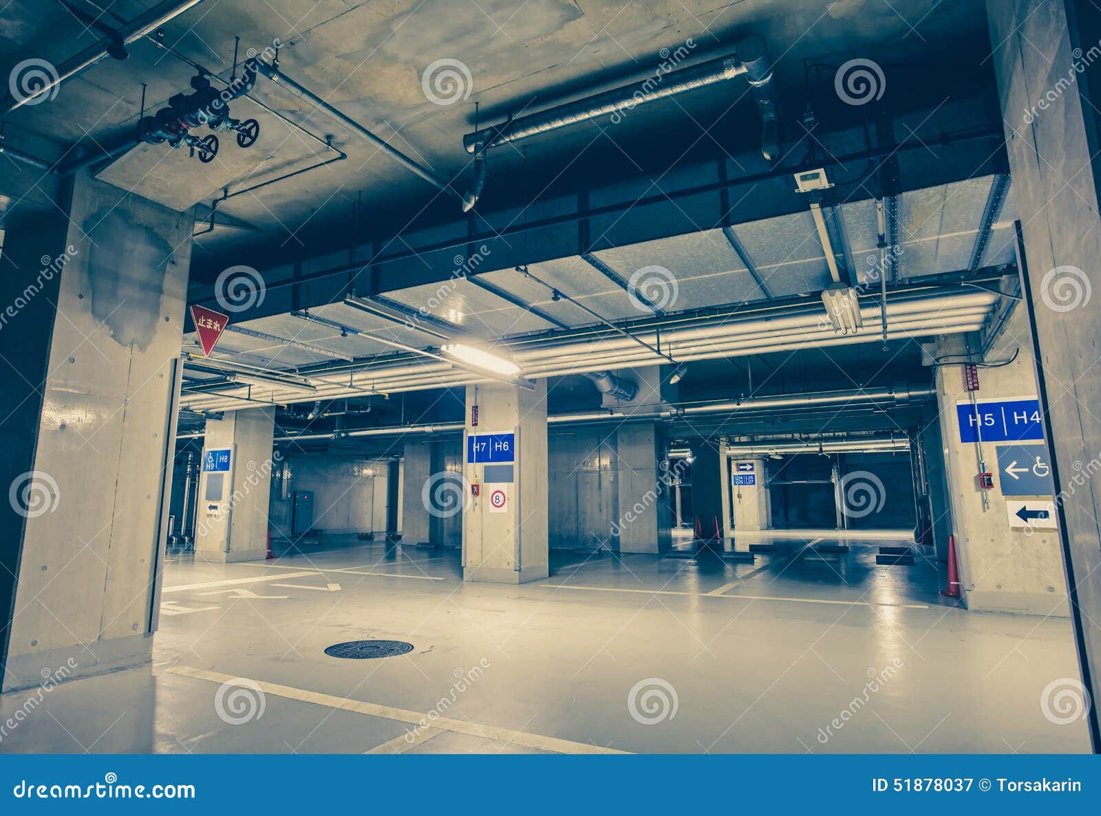 Car parking stock image. Image of dark, light, column - 51878037