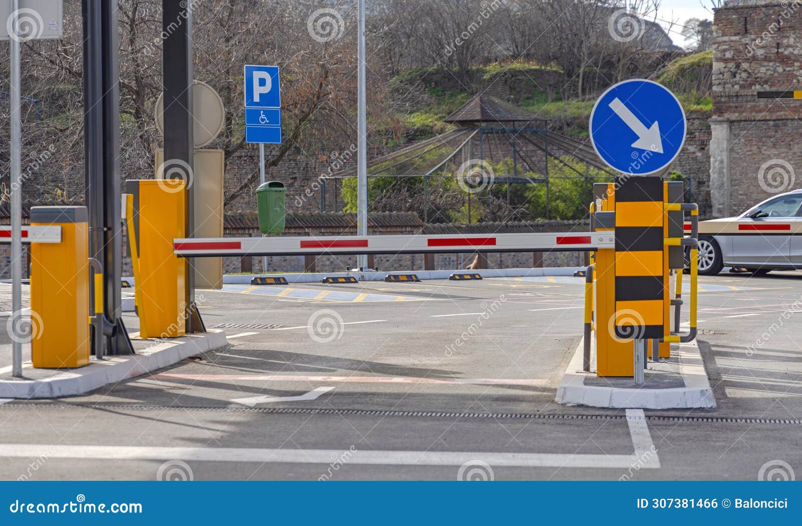 Car Parking Exit Ramp stock photo. Image of city, exterior - 307381466