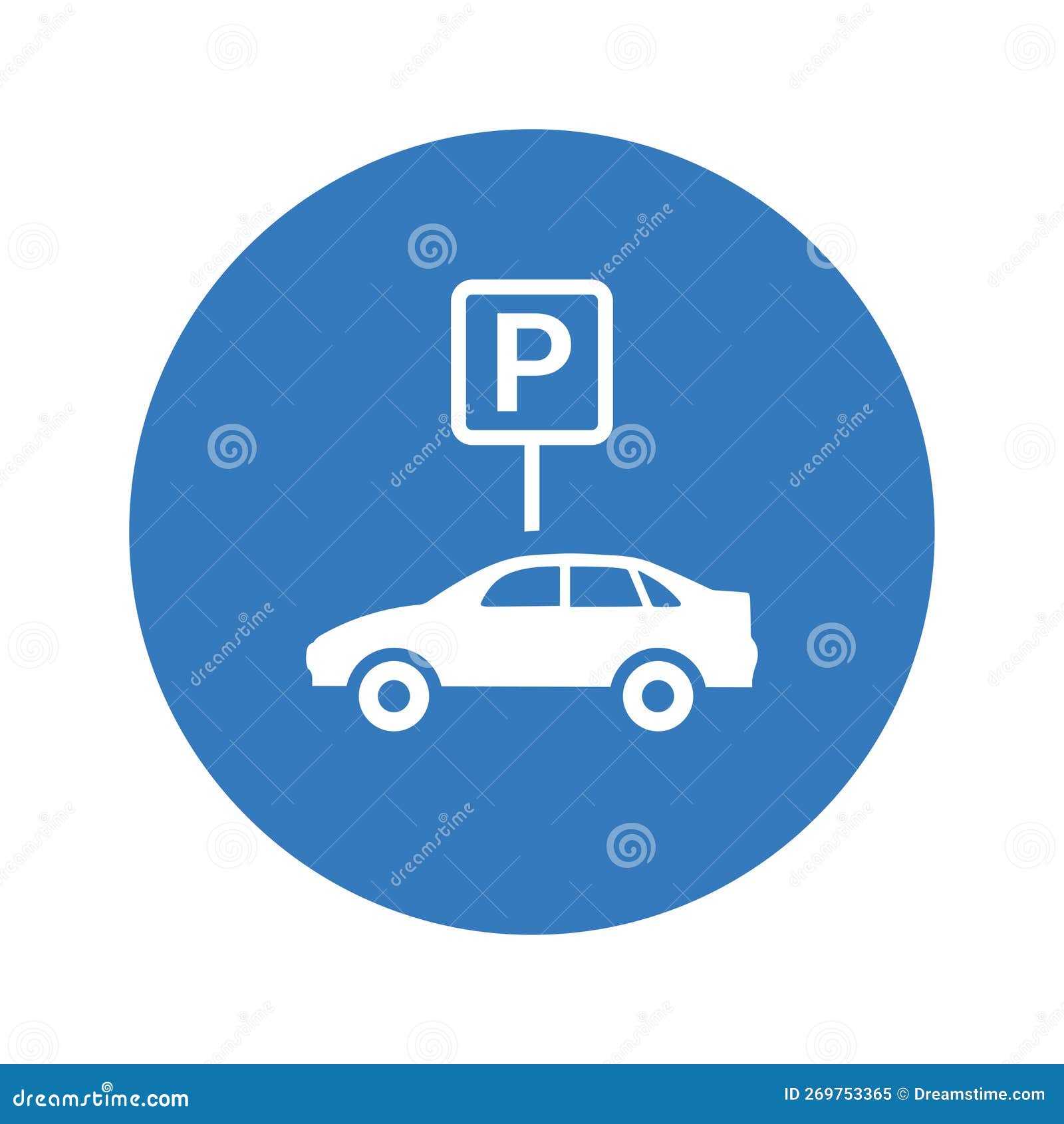 Car Parking icon stock illustration. Illustration of symbol - 269753365