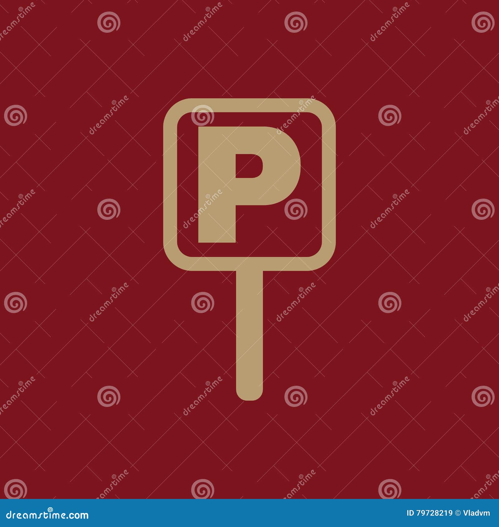 The Car Parking Icon. Parking Symbol Stock Vector - Illustration of ...