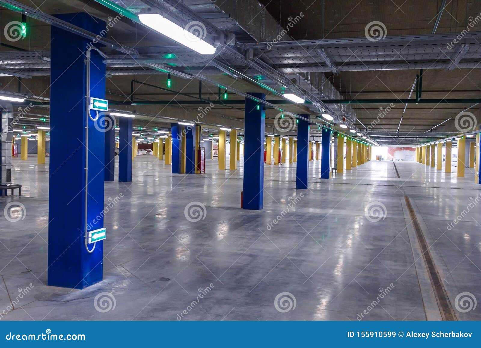 Car Parking Inside the Building Stock Image - Image of equipment ...
