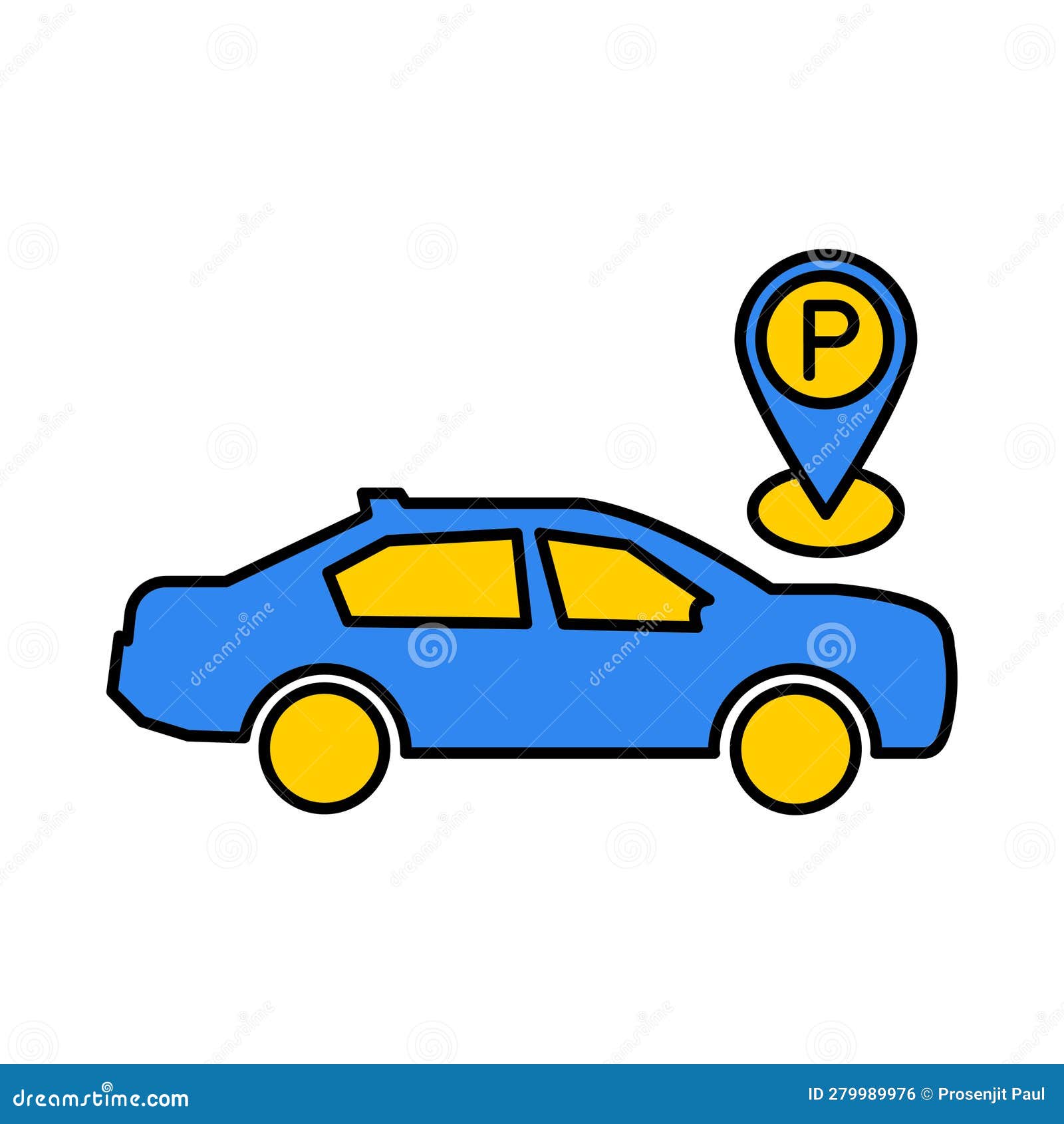 Car, Parking, Location, Pin, Car Parking Location Icon Stock Vector ...