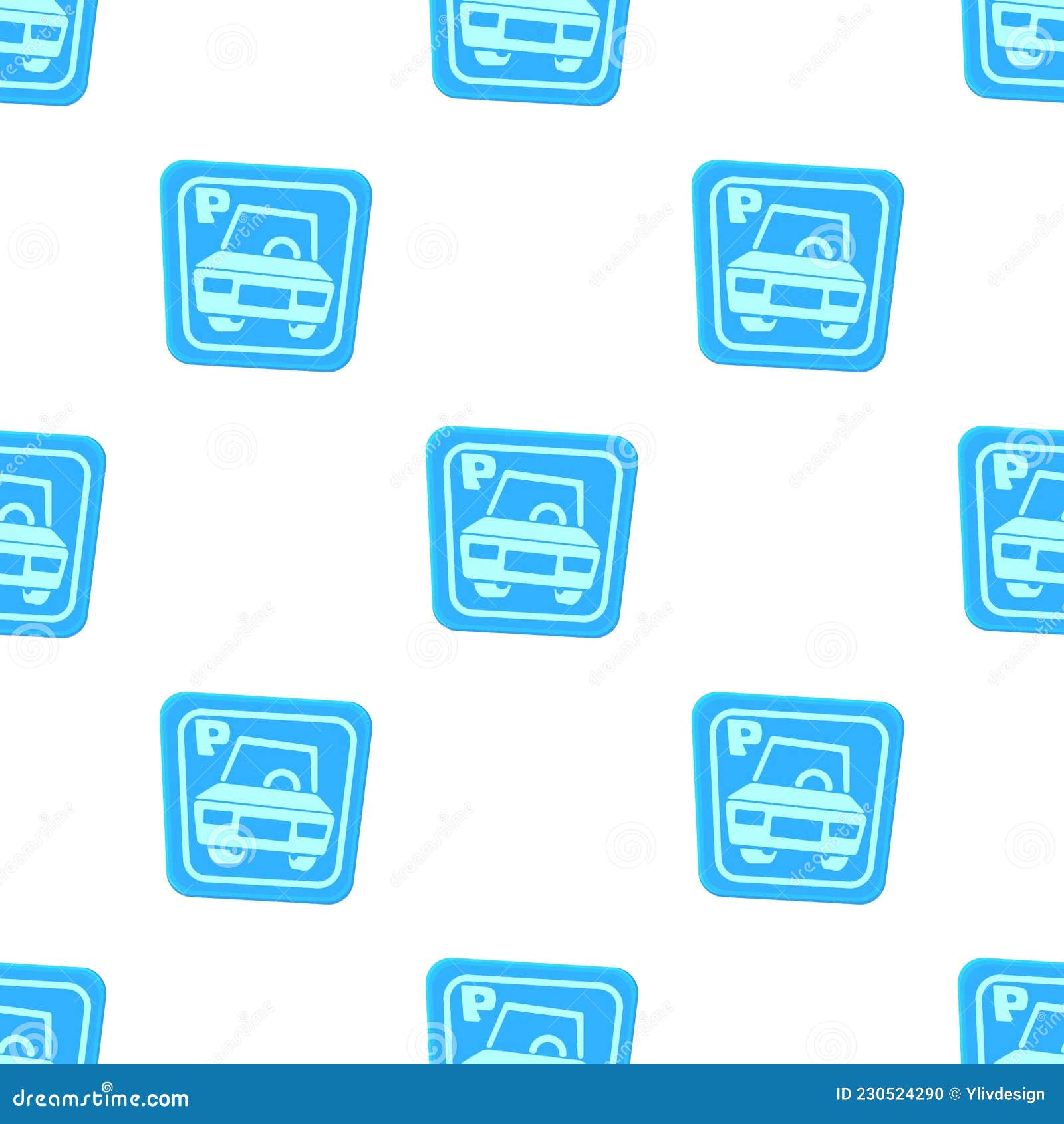 Car Parking Pattern Seamless Vector Stock Vector - Illustration of auto ...