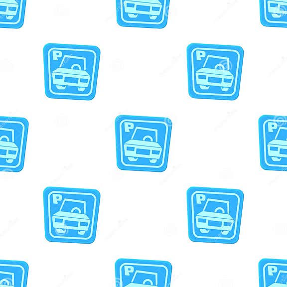 Car Parking Pattern Seamless Vector Stock Vector - Illustration of auto ...