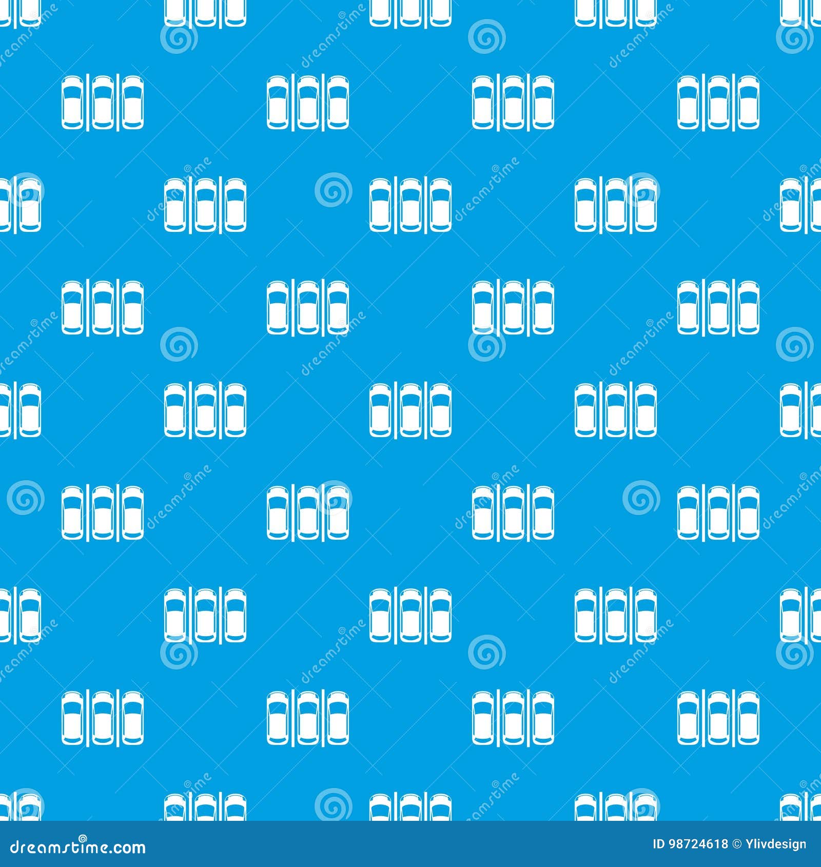 Car Parking Pattern Seamless Blue Stock Vector - Illustration of line ...