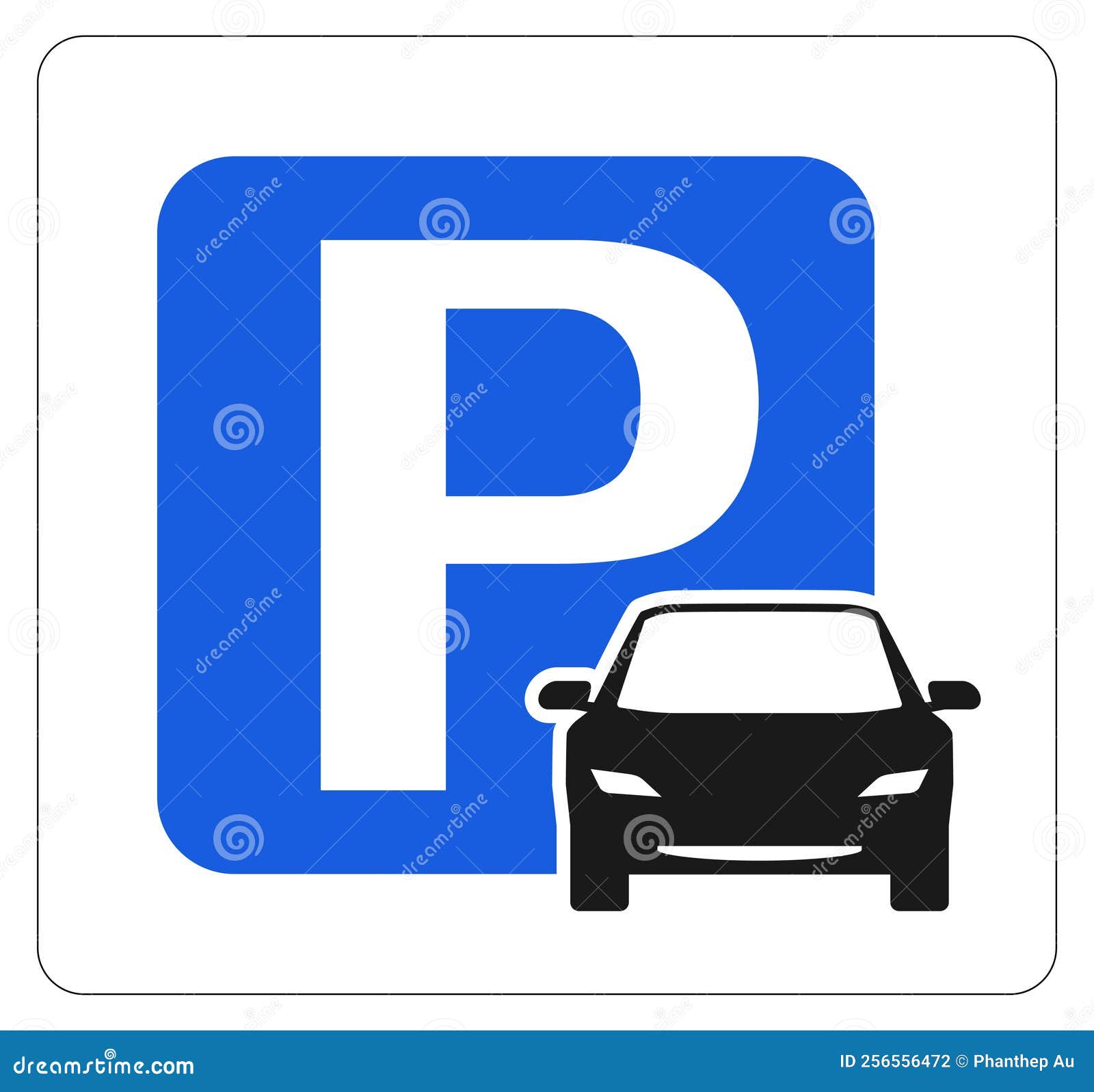 Parking Lot Road Sign Isolated, Restaurant, Hotel Motel, Swimming Pool ...