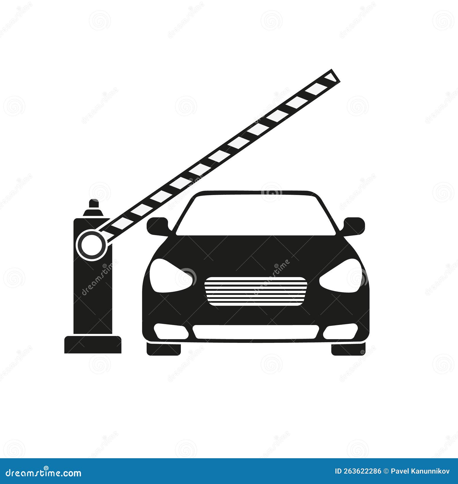 Car and Parking Security Barrier Gate Vector Icon Stock Vector ...
