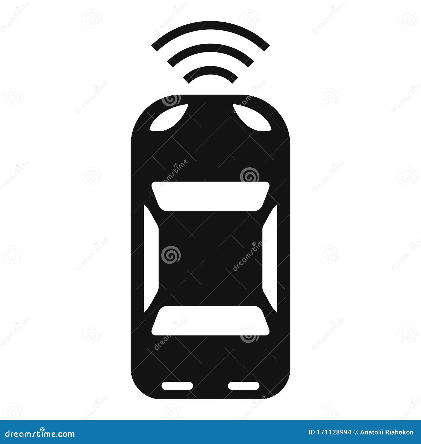 Car Parking Sensor Icon, Simple Style Stock Vector - Illustration of ...