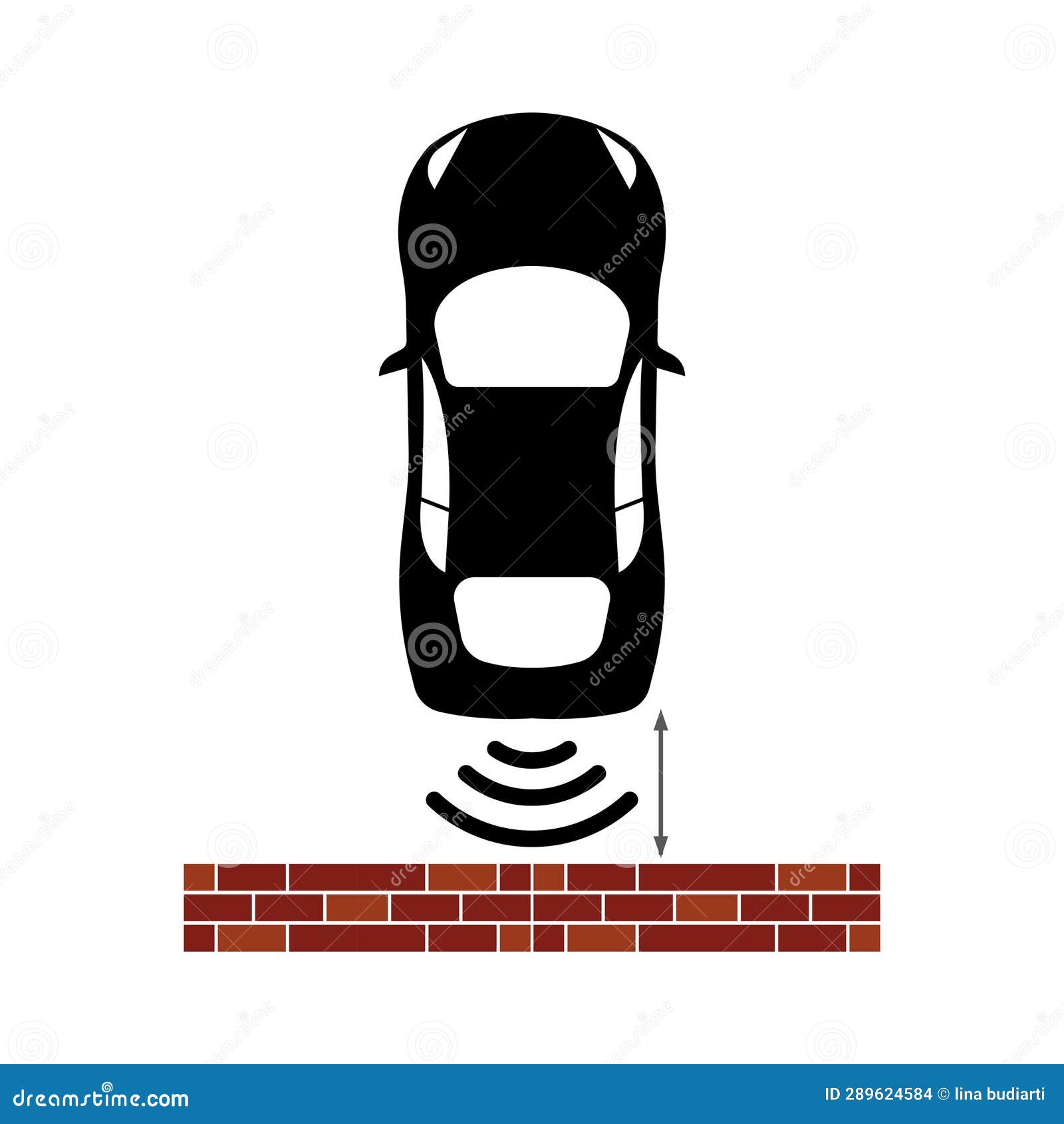Car Parking Sensor Signal Icon Cartoon Vector | CartoonDealer.com ...