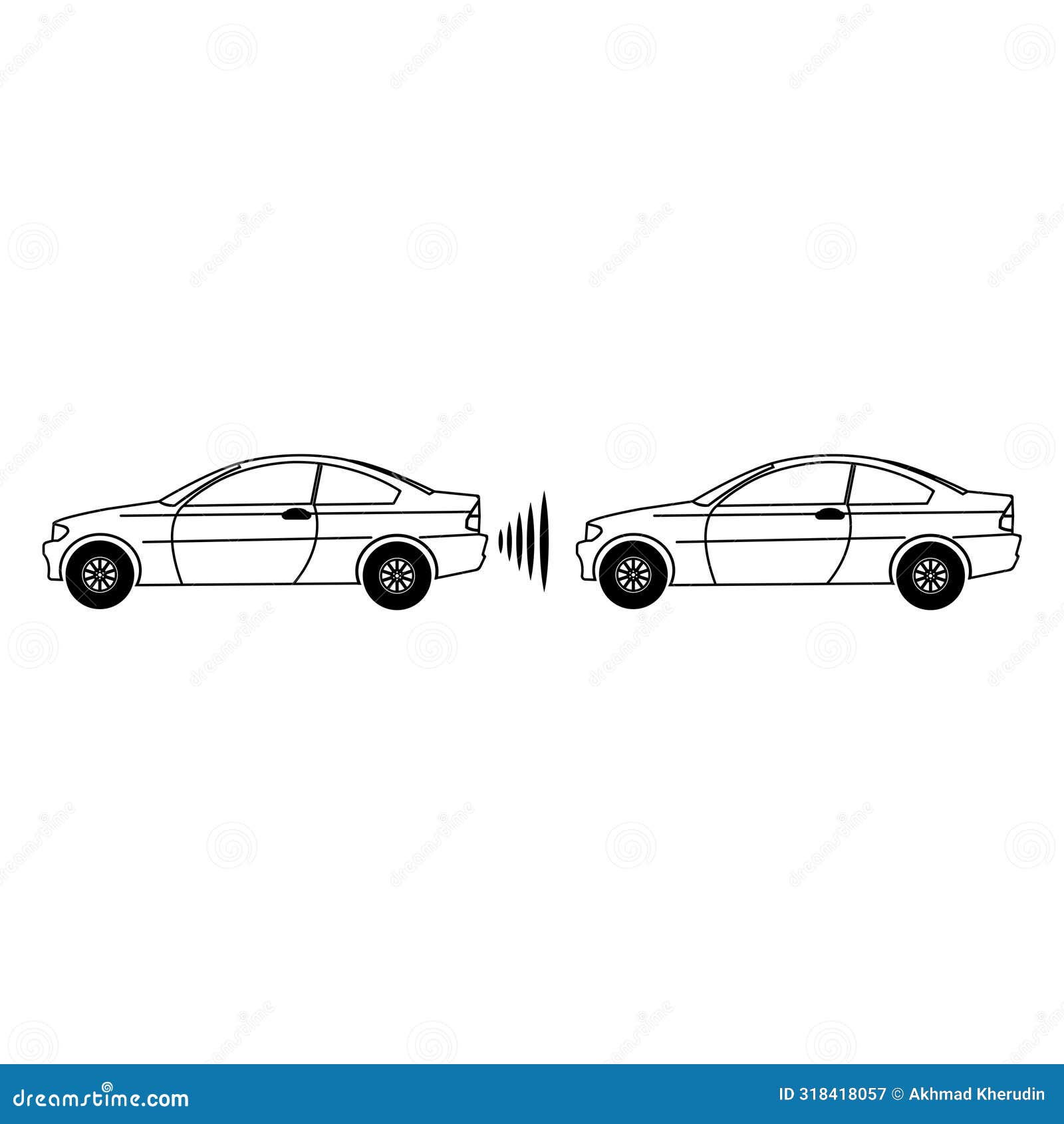 Car Parking Sensor Signal Icon Cartoon Vector | CartoonDealer.com ...